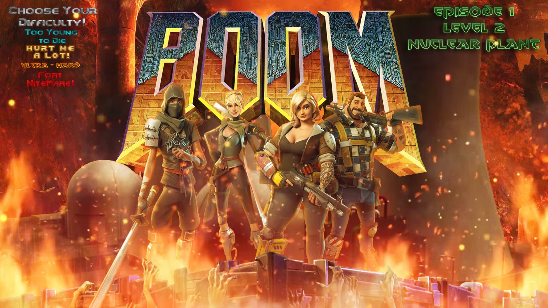💀BOOM💀 E1 LEVEL2 - NUCLEAR PLANT [ luxx-xr ] – Fortnite Creative Map Code