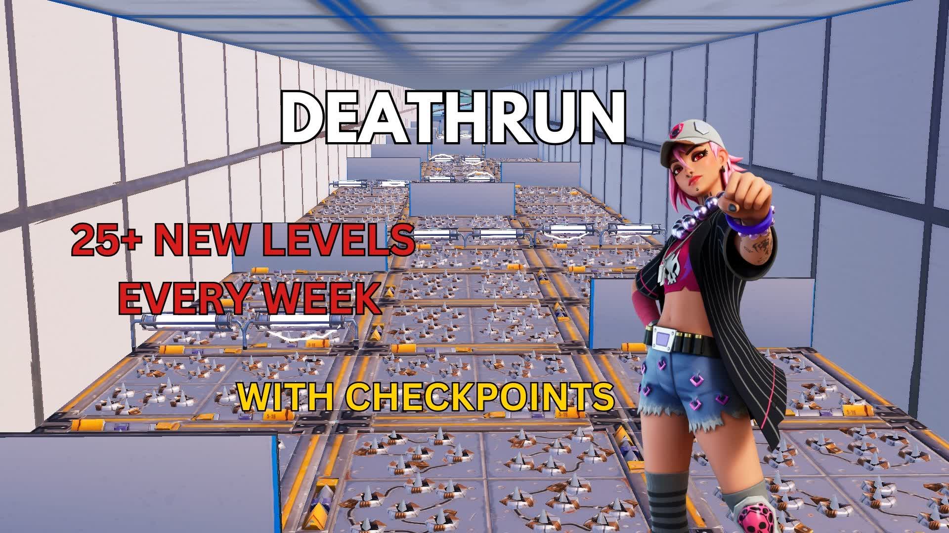 DEATHRUN - NEW 25 LEVELS EVERY WEEK [ r-max ] – Fortnite Creative Map Code