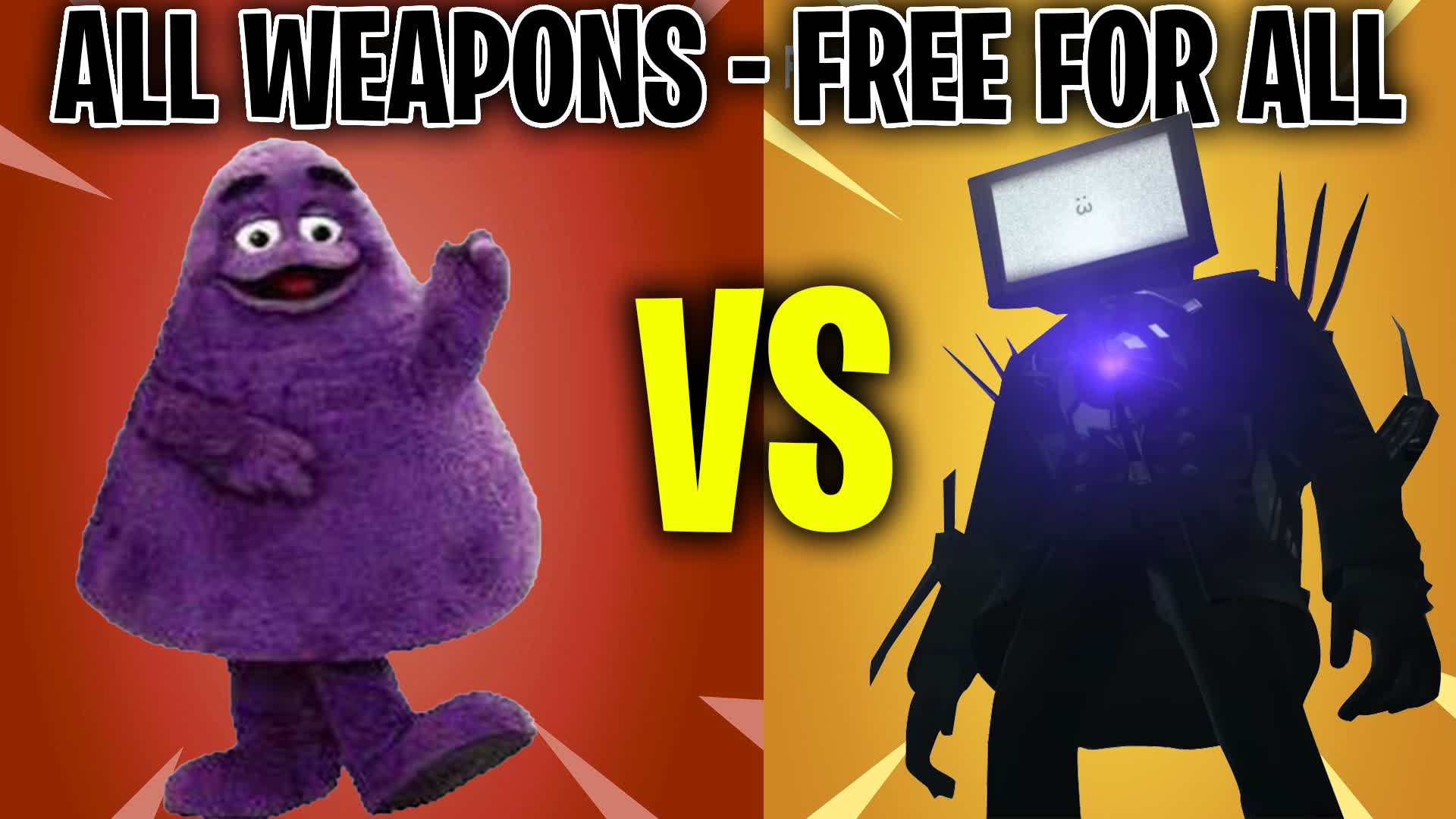 🍧GRIMACE VS TV MAN📺 [ e11 ] – Fortnite Creative Map Code