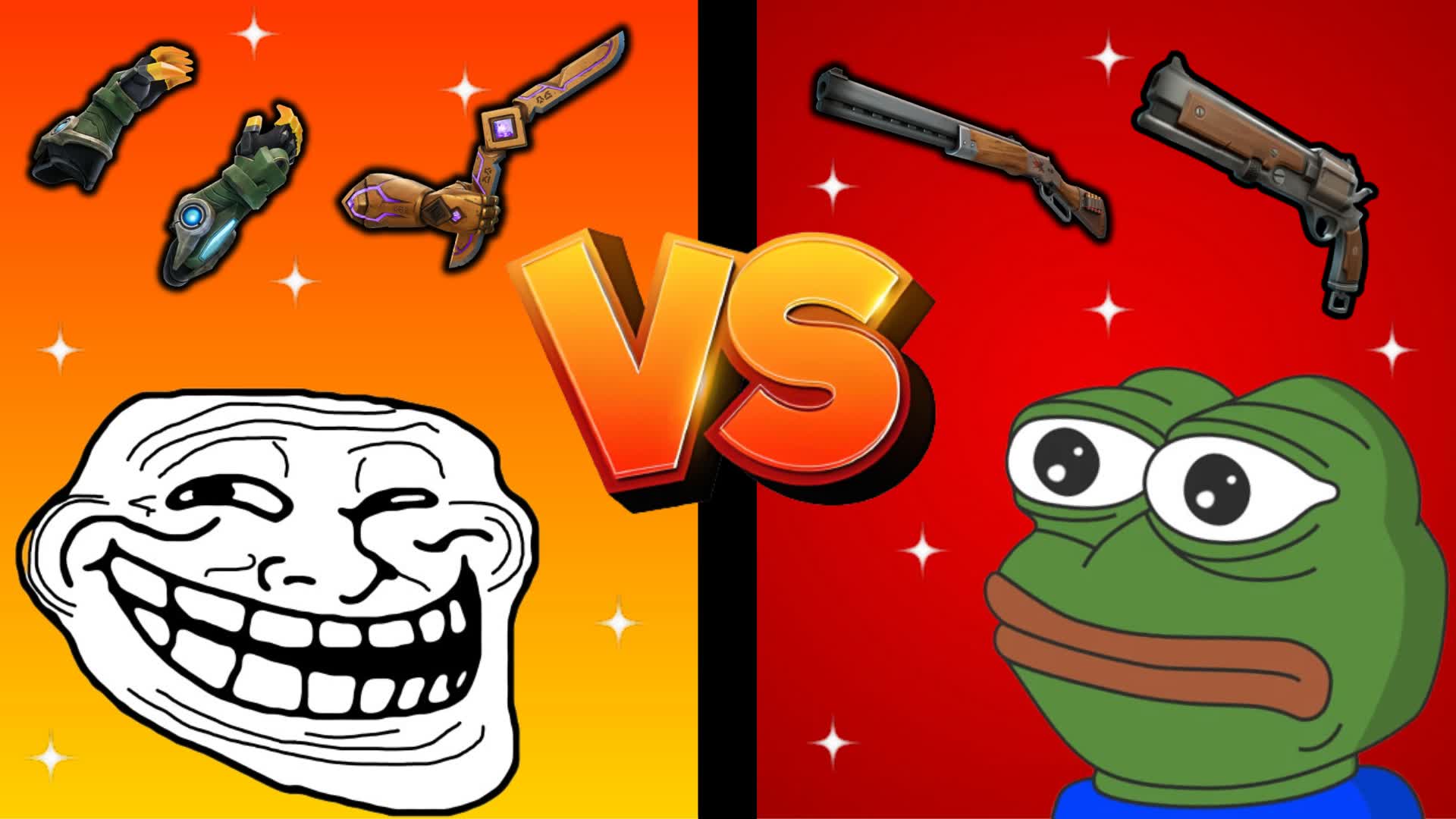 😏 TROLLFACE VS PEPE THE FROG 🐸 [ vukog ] – Fortnite Creative Map Code