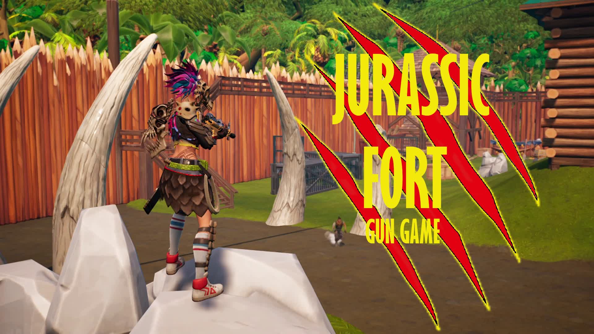Jurassic Fort - Gun Game [ nortang ] – Fortnite Creative Map Code