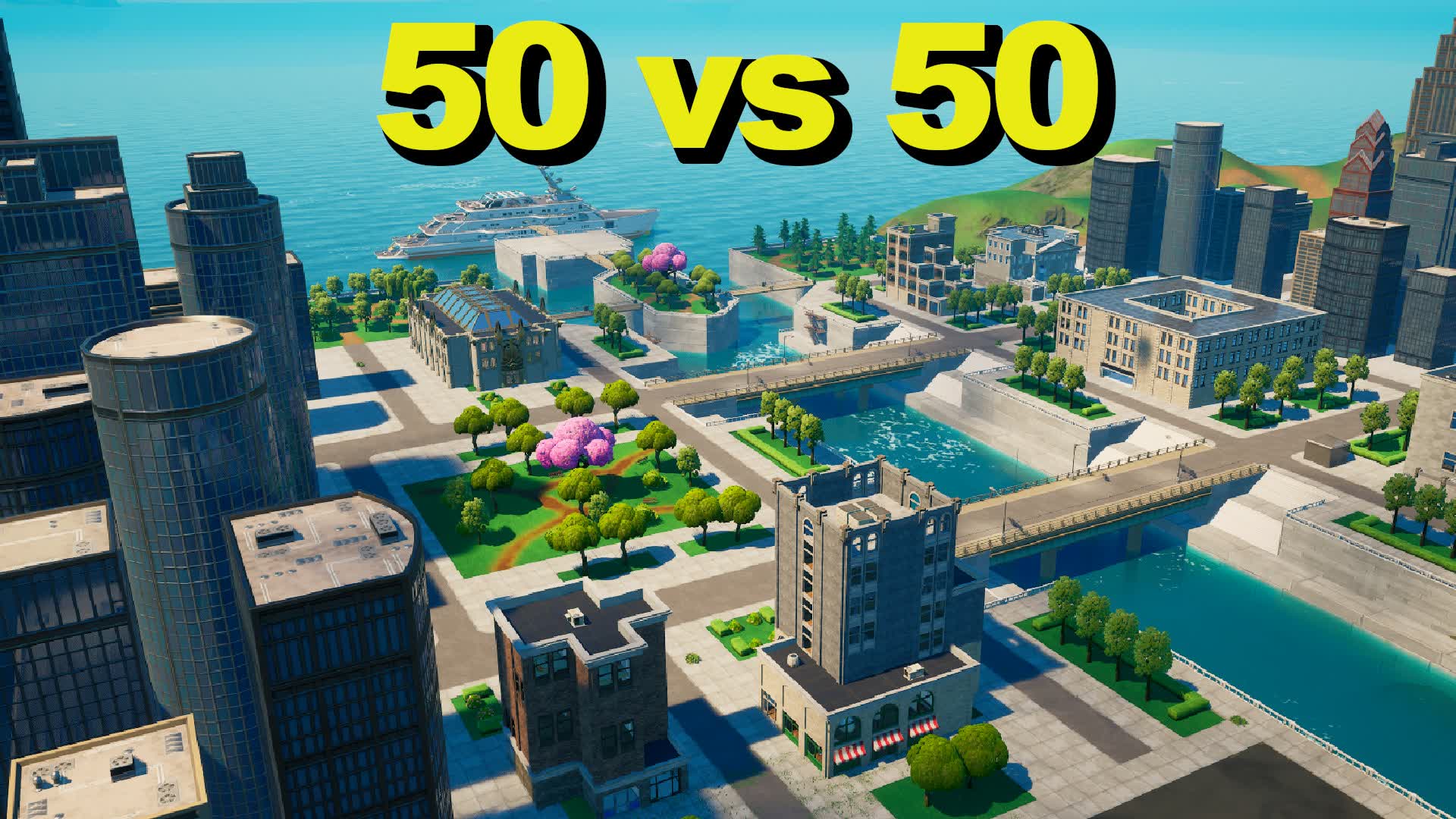 BIG CITY BATTLE - 50 VS 50 [ axvezer ] – Fortnite Creative Map Code