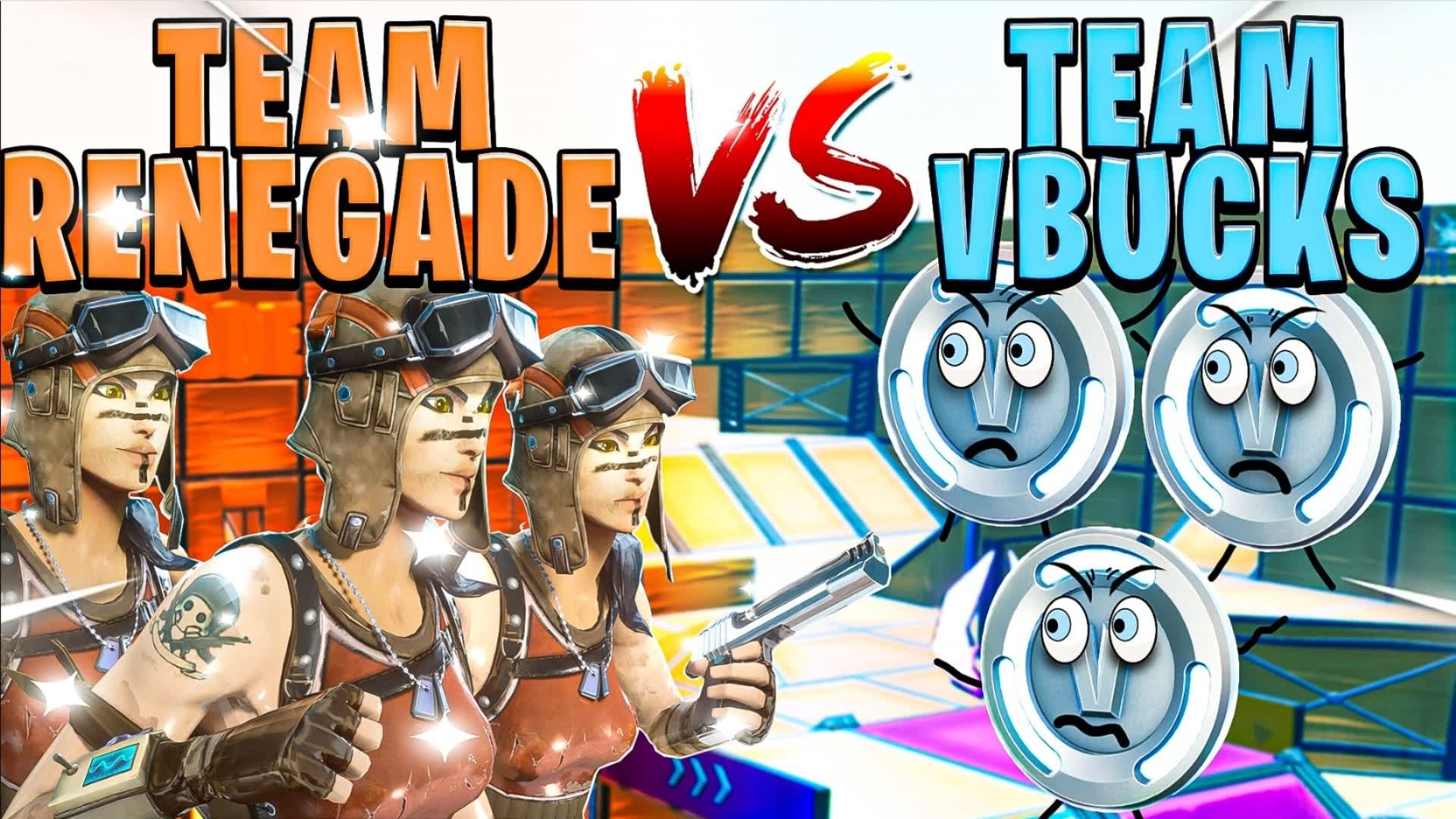 Team V Bucks VS Team Renegade [ oshvenmaps ] – Fortnite Creative Map Code