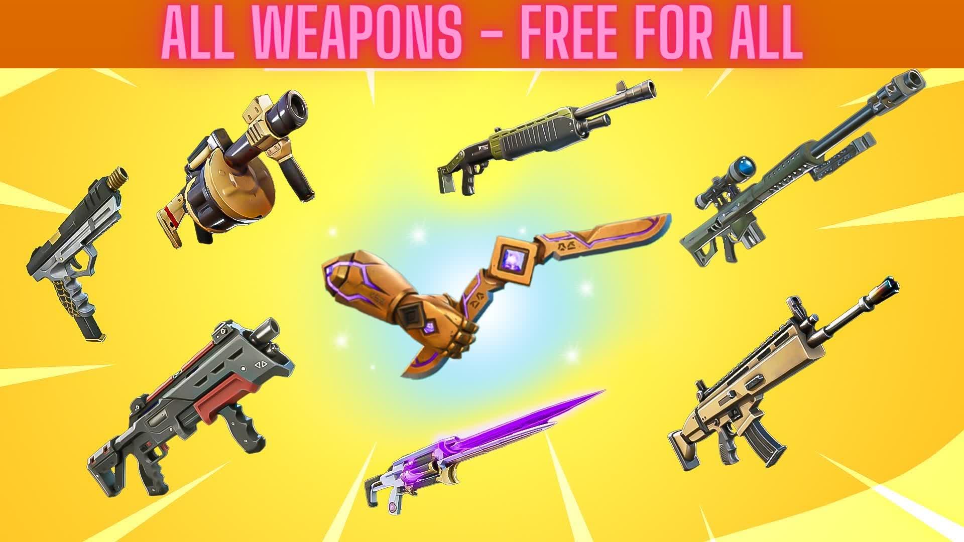 🏆ALL WEAPONS - FREE FOR ALL [ t3x ] – Fortnite Creative Map Code