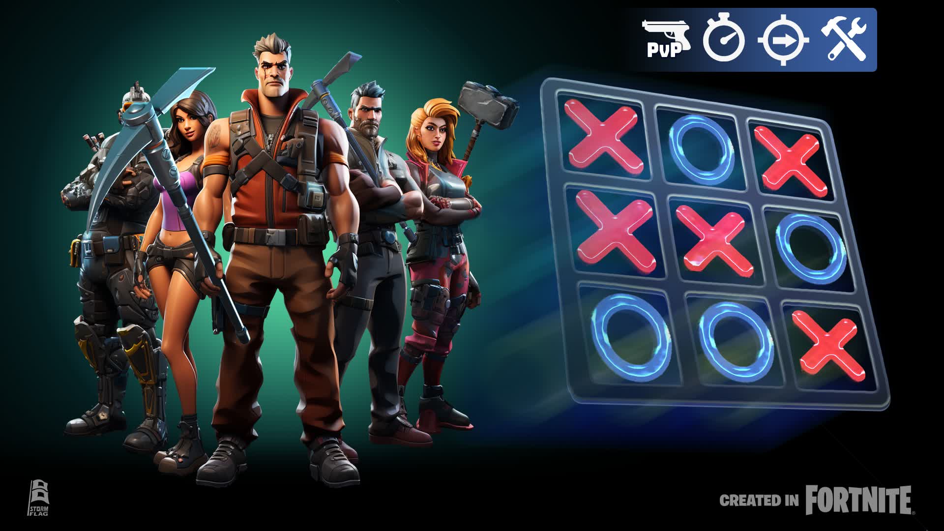 FN-TAC-TOE: Move + Build! [ teamstormflag ] – Fortnite Creative Map Code