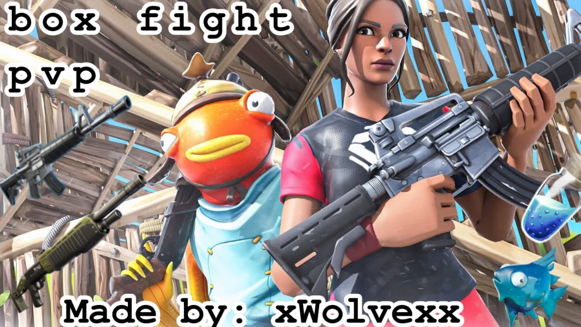 Box fight pvp [ xwolvexx ] – Fortnite Creative Map Code