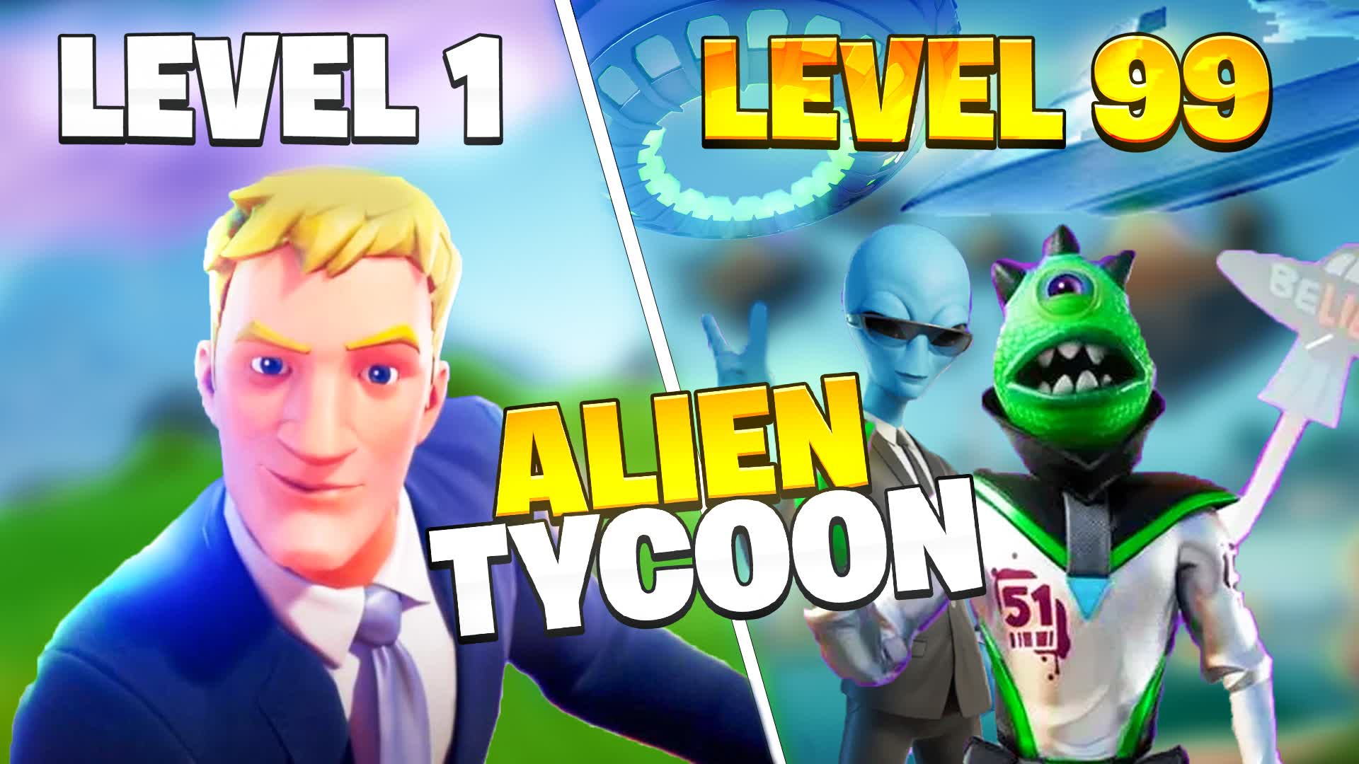 👽ALIEN INVASION TYCOON🛸 [ tglproductions ] – Fortnite Creative Map Code