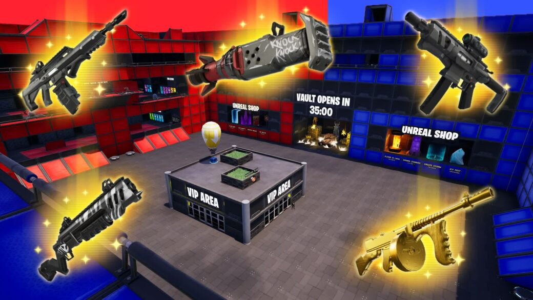 🤪 UNREAL 🔴 RED VS BLUE 🔵 [ d3v ] – Fortnite Creative Map Code