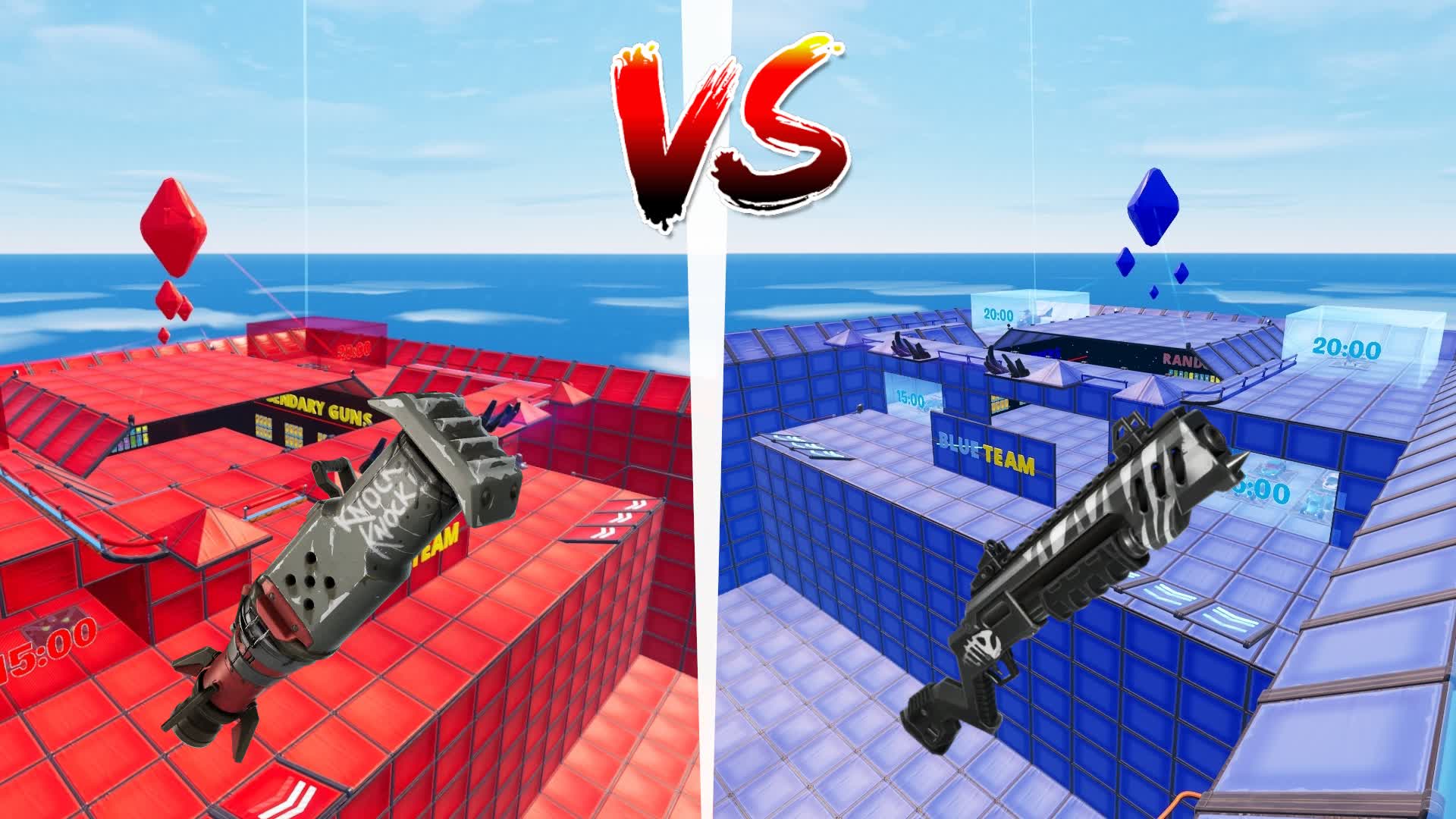 🆕ULTIMATE RED VS BLUE💯 [ cortexmap ] – Fortnite Creative Map Code