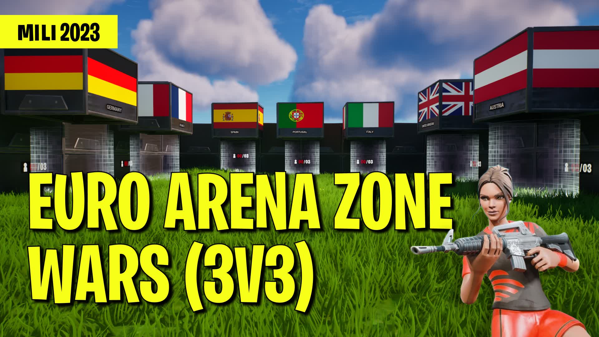 Euro Arena Zone Wars! [ mili2023 ] – Fortnite Creative Map Code