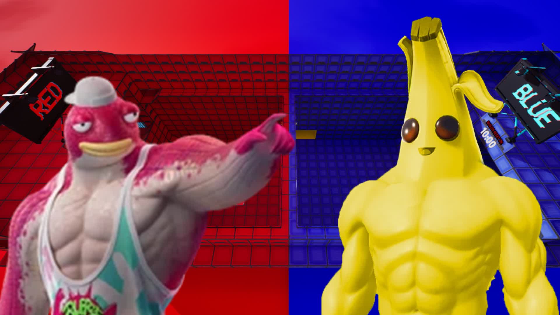 💪FISH THICC VS BUFF PEELY🍌 [ truelord ] – Fortnite Creative Map Code