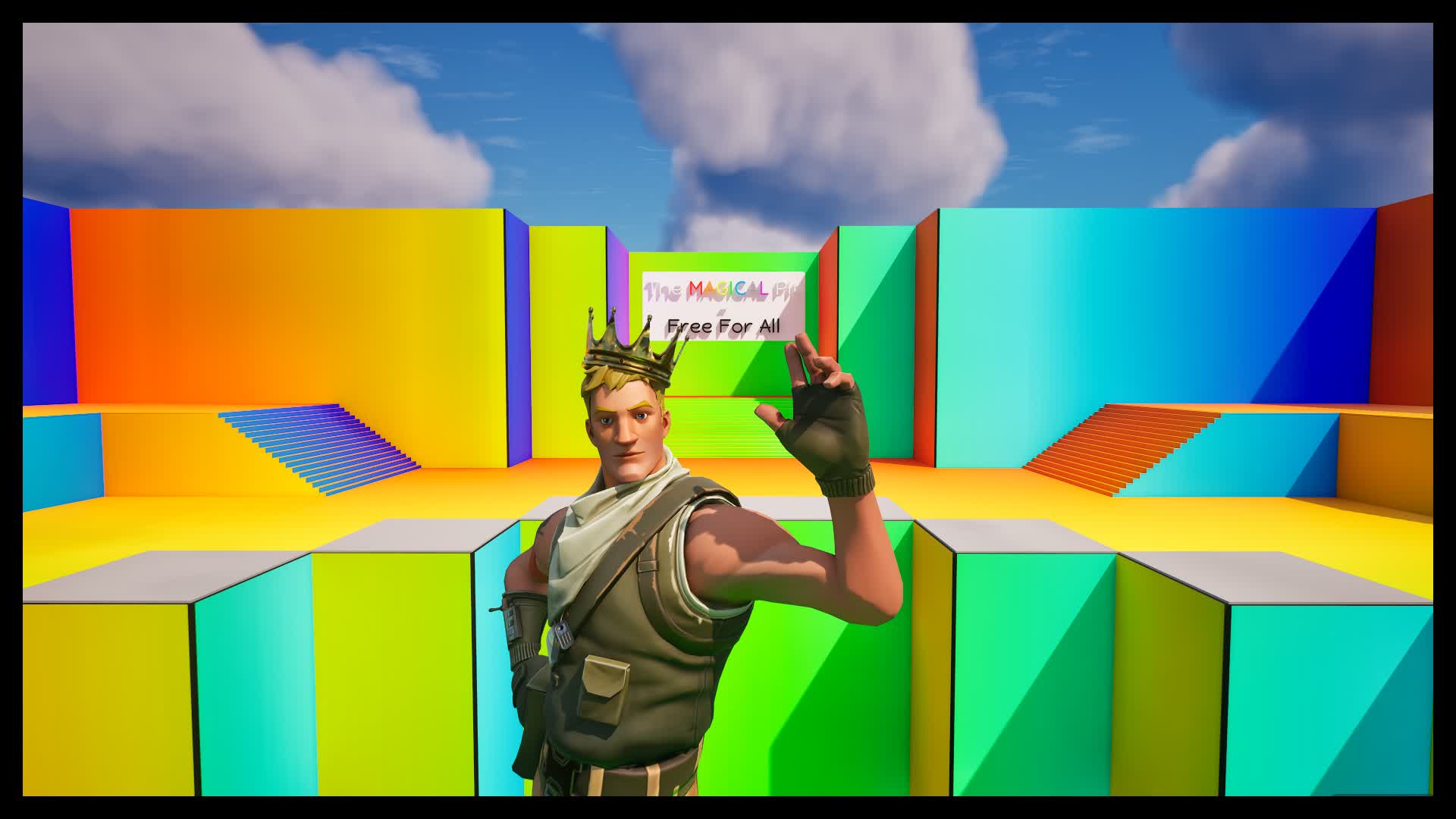 🌈Color Changing Pit FFA [ cartographer ] – Fortnite Creative Map Code