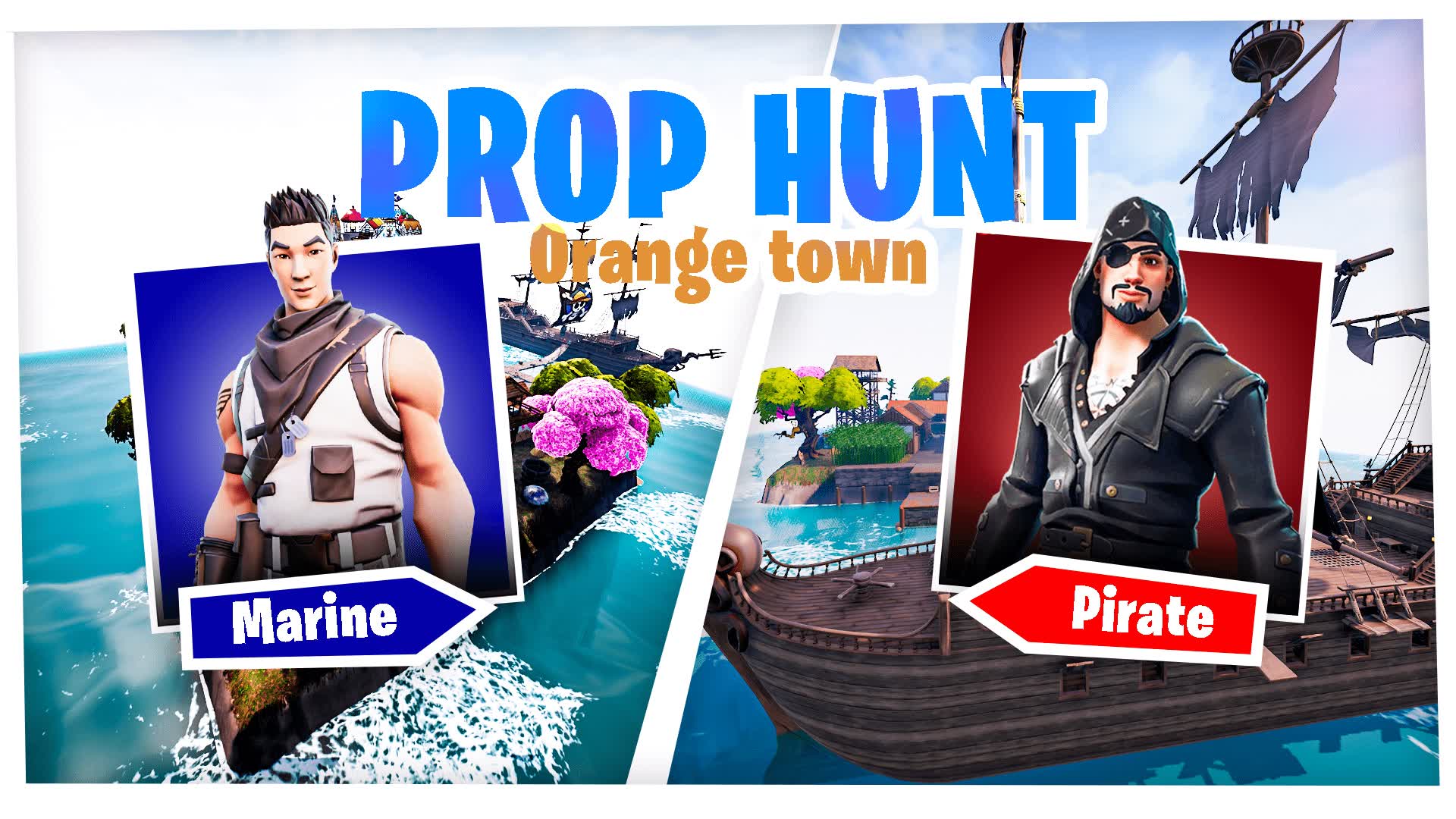 🏴‍☠️👮‍♂️ Prop Hunt | One Piece [ ggi ] – Fortnite Creative Map Code