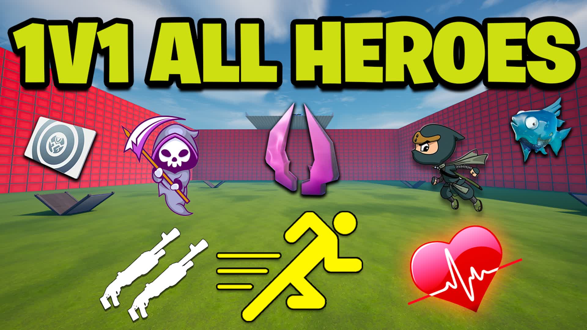 1v1 WITH EVERY POWER 🦸 [ openworldteam ] – Fortnite Creative Map Code