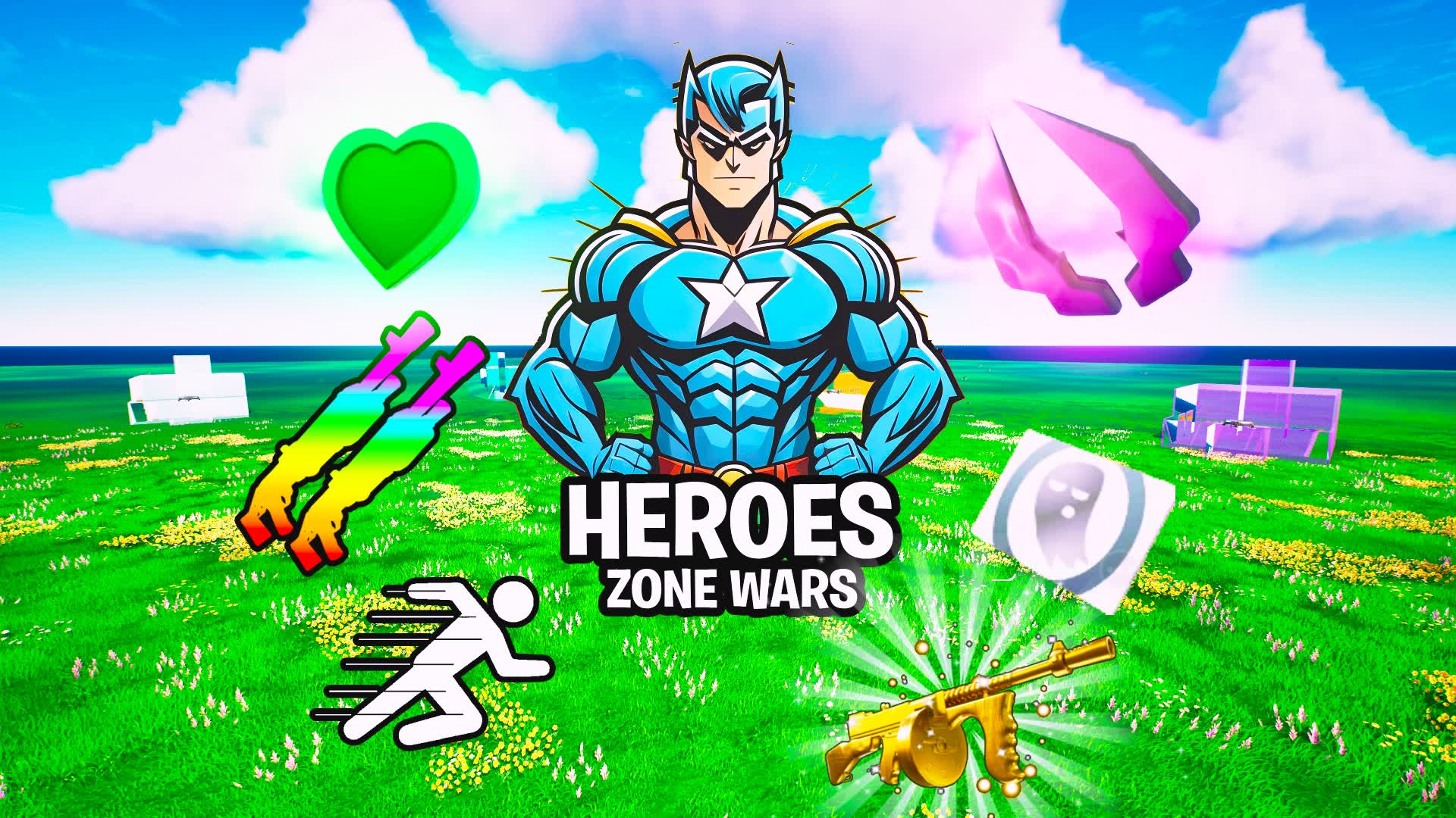 🌀Heroes Zone Wars[NEW]🌀 [ creativebuilds ] – Fortnite Creative Map Code