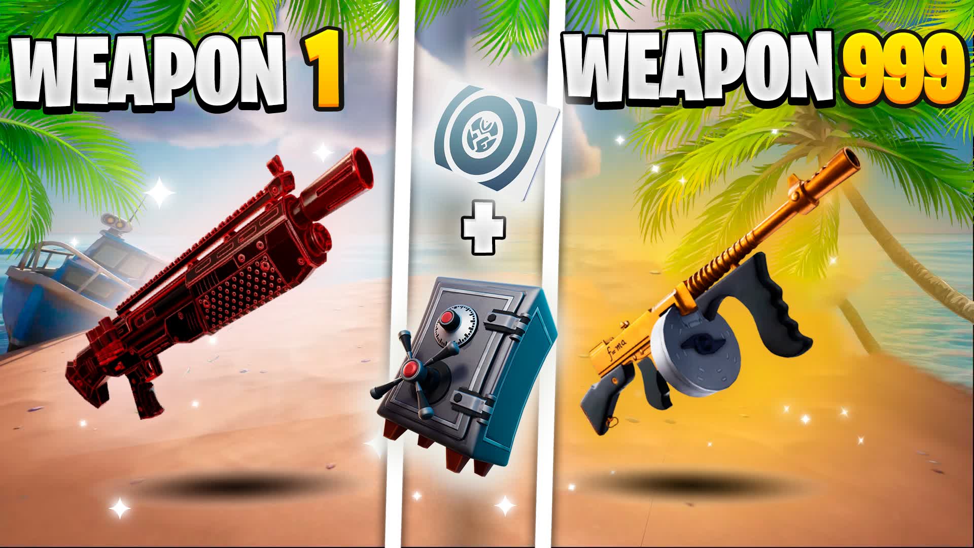 🌴TROPICAL GUN GAME ONE SHOT [ steinerfn ] – Fortnite Creative Map Code