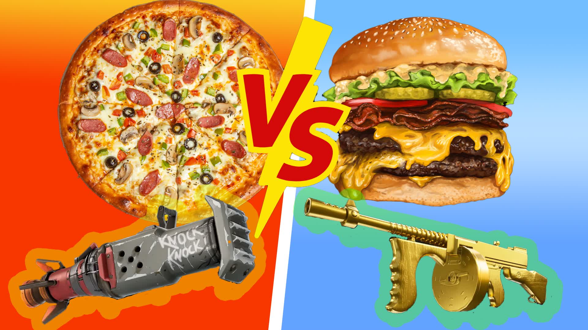 🍕PIZZA VS HAMBURGER🍔 [ angelq ] – Fortnite Creative Map Code