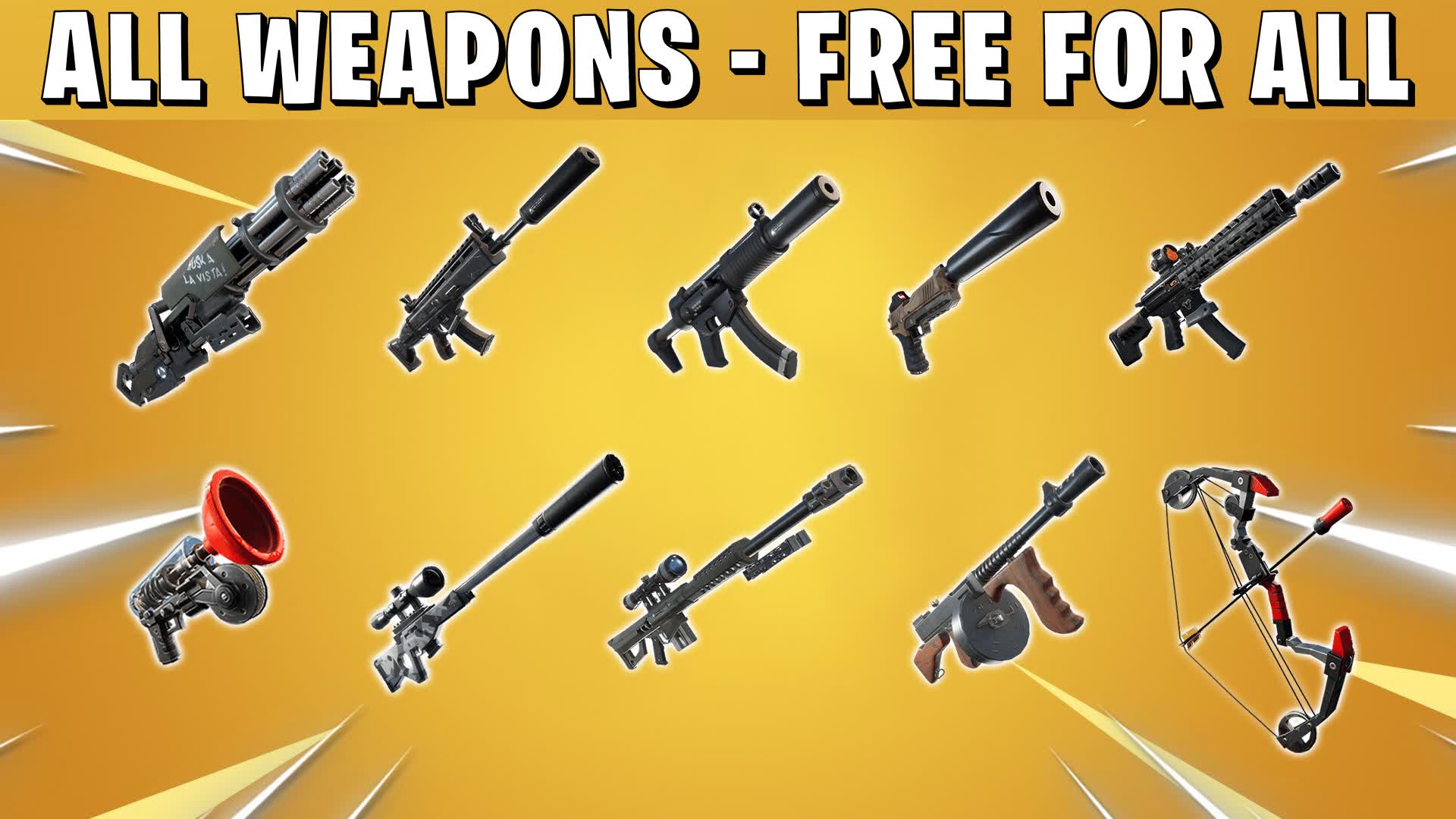ALL WEAPONS FFA - 60 Players [ ferjusyt ] – Fortnite Creative Map Code