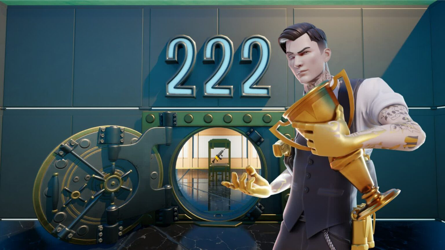 222 LEVEL HEIST DEATHRUN 👑 [ whoislynxy ] – Fortnite Creative Map Code