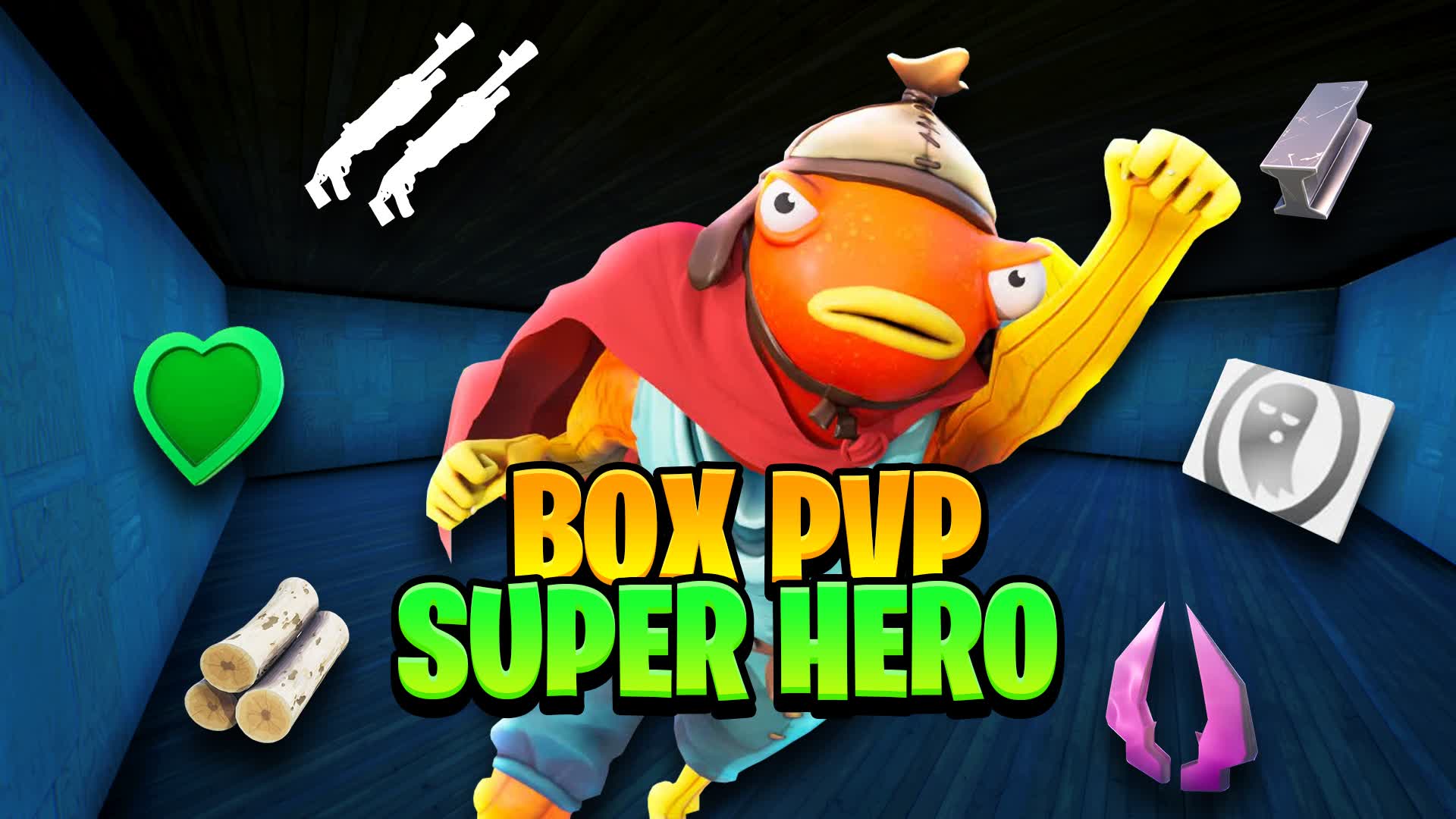 🦸SUPERFISH BOX PVP📦 [ max94 ] – Fortnite Creative Map Code
