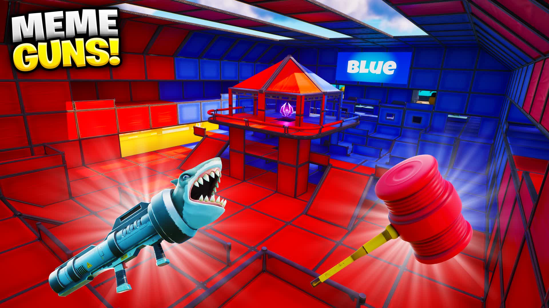 🤣MEME RED VS BLUE RUMBLE [ chaosforge ] – Fortnite Creative Map Code