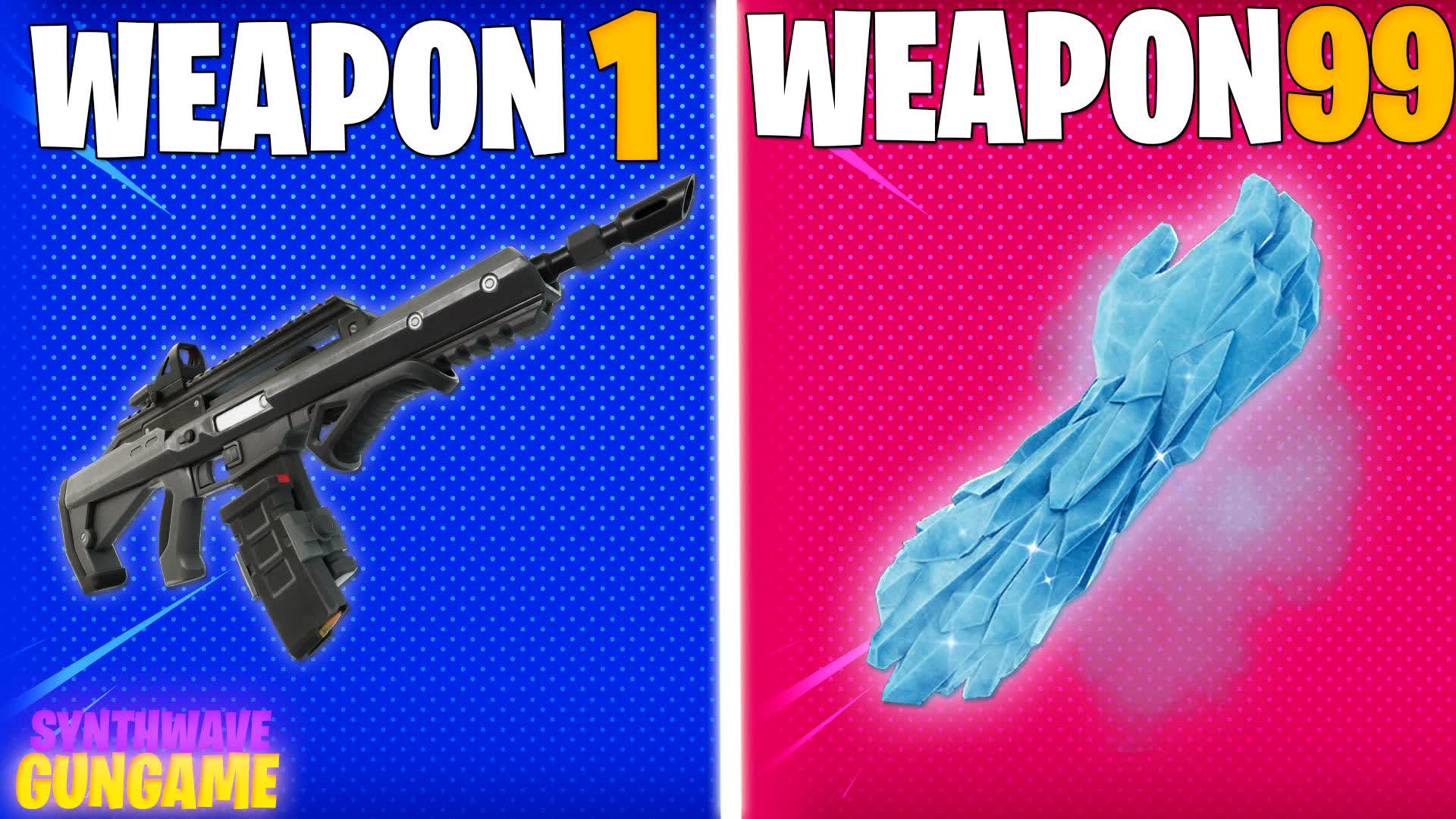 👾SYNTHWAVE GUNGAME🎯 [ bisppo ] – Fortnite Creative Map Code