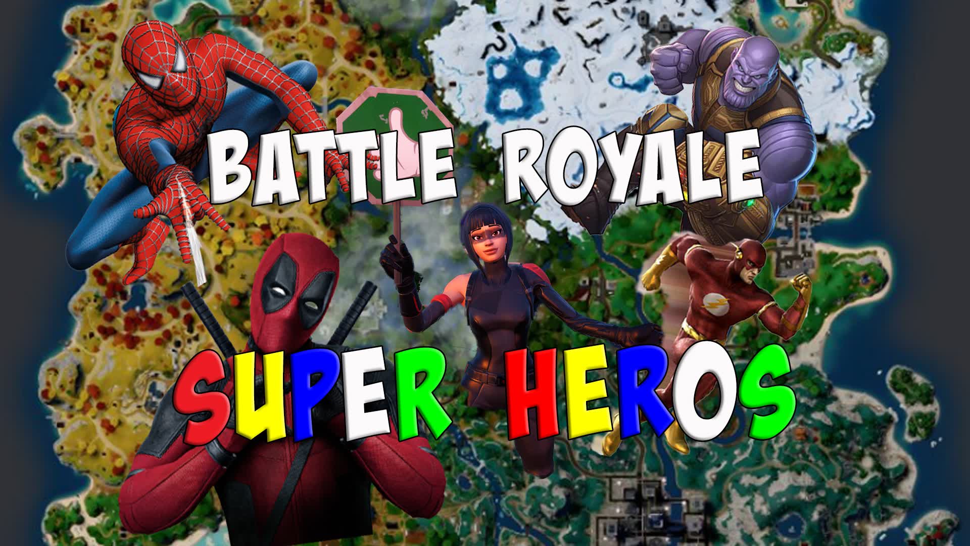 SUPER HERO BATTLE ROYALE [ clappazon ] – Fortnite Creative Map Code