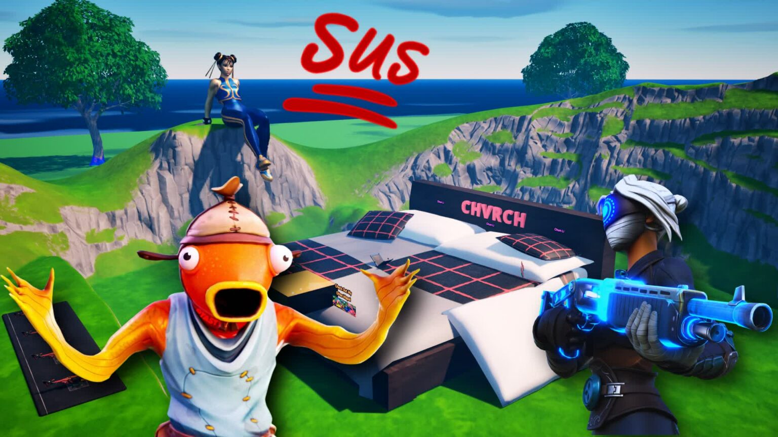 👀 Sus 1v1 Build Fights 💯 [ chvrch ] – Fortnite Creative Map Code
