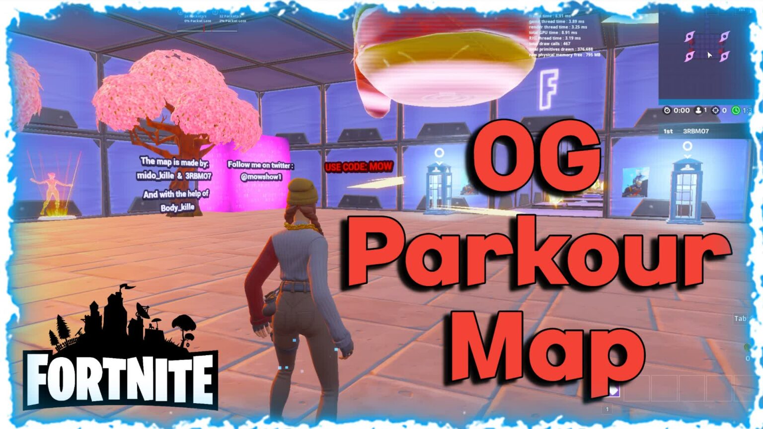 OG Parkour Map [ mow ] – Fortnite Creative Map Code