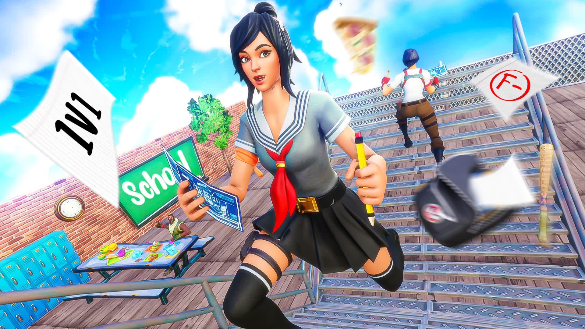 📚 1V1 School Build Fight! [ tayblurry ] – Fortnite Creative Map Code