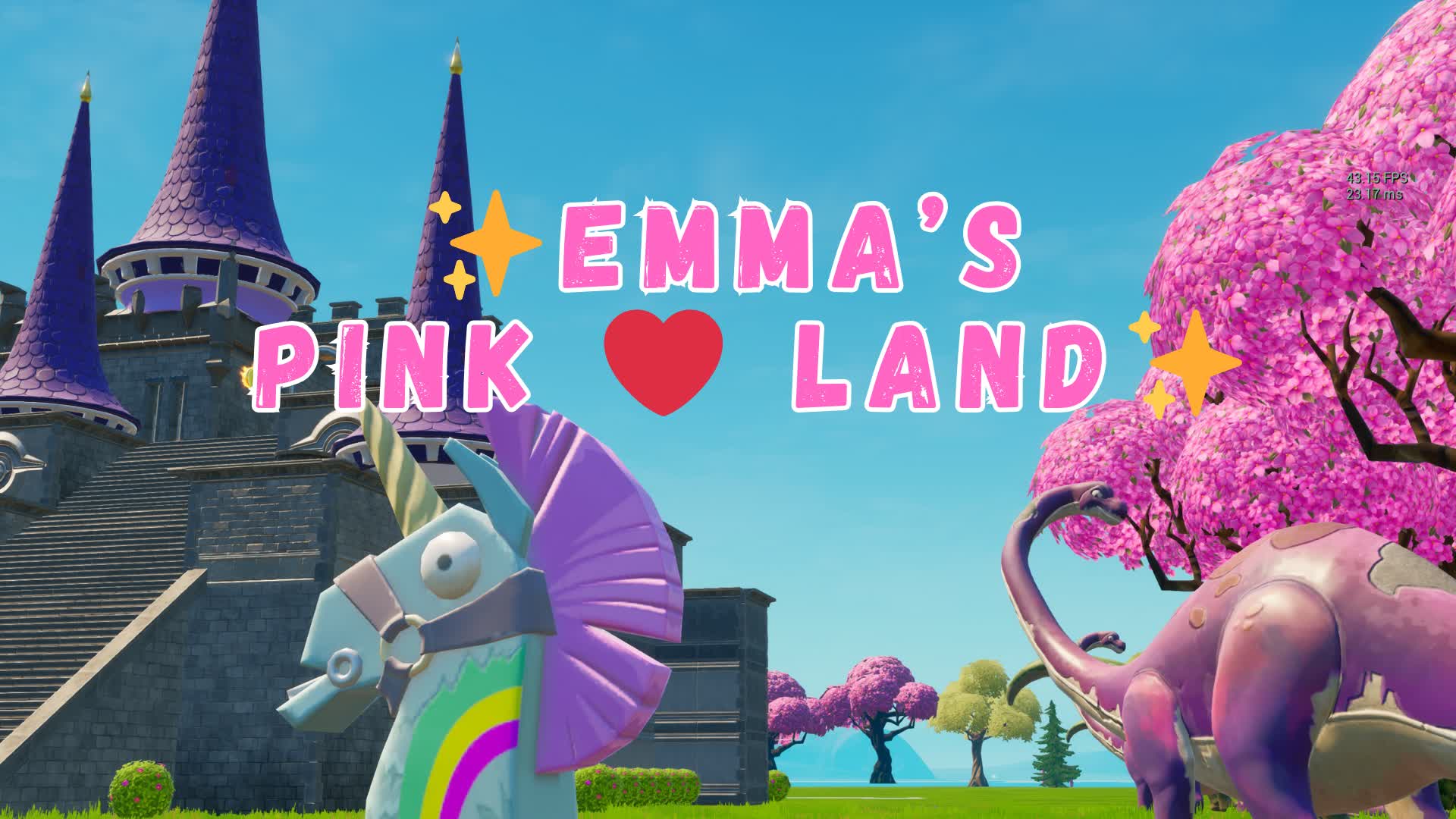 💕Emma's Pink Land 💕🏰🌟 [ hello369 ] – Fortnite Creative Map Code