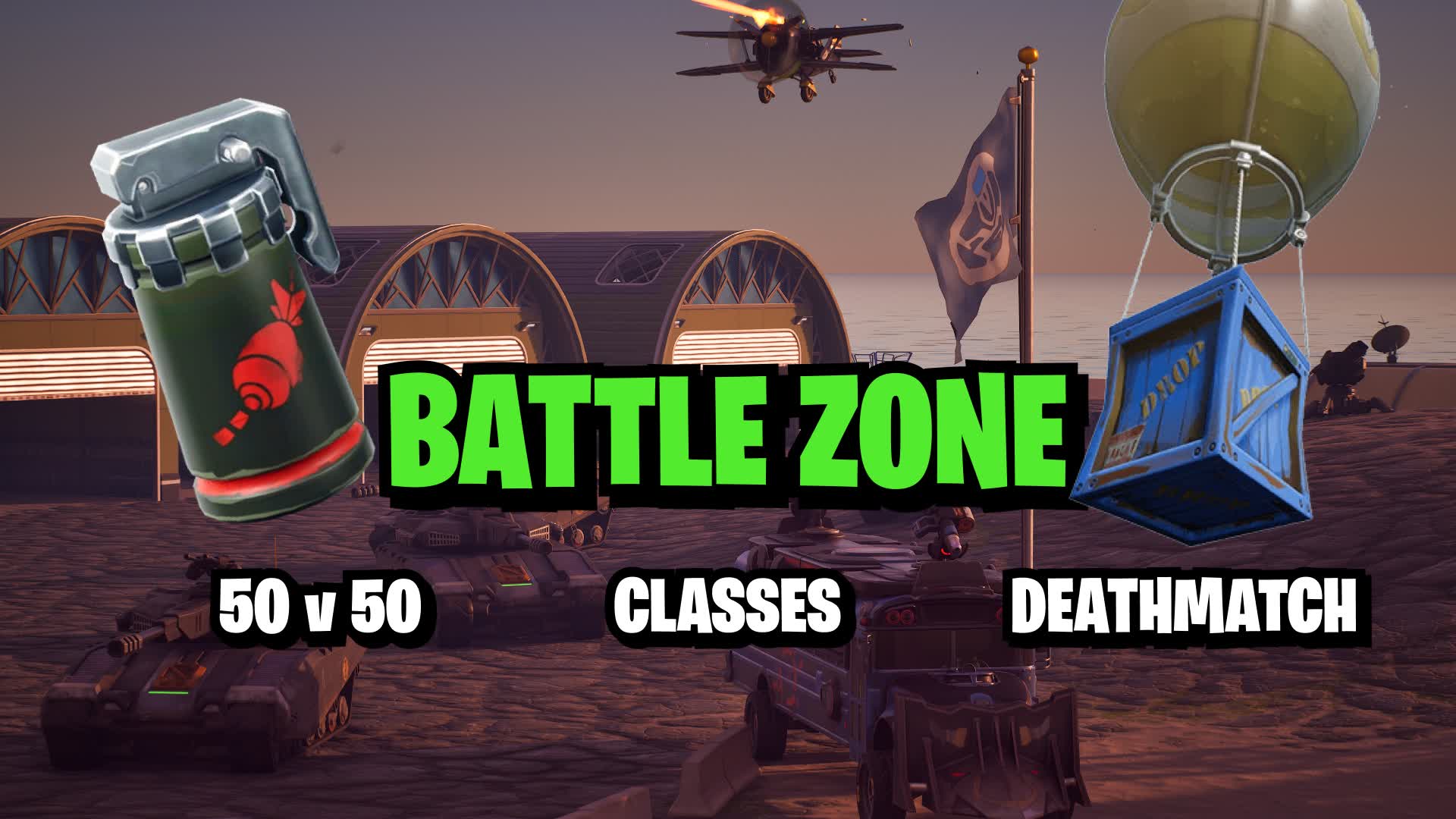 Battle Zone - Large Scale Warfare [ perrry ] – Fortnite Creative Map Code