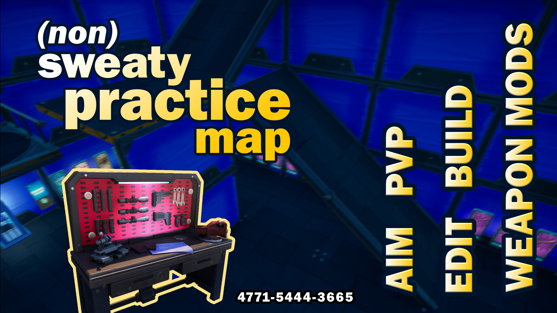 (non)sweaty practice map [ PixelandPoly ] – Fortnite Creative Map Code