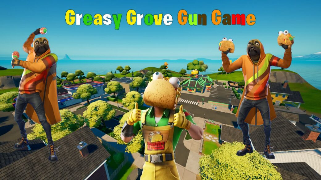 Greasy Grove Gun Game [ doggosolos ] – Fortnite Creative Map Code