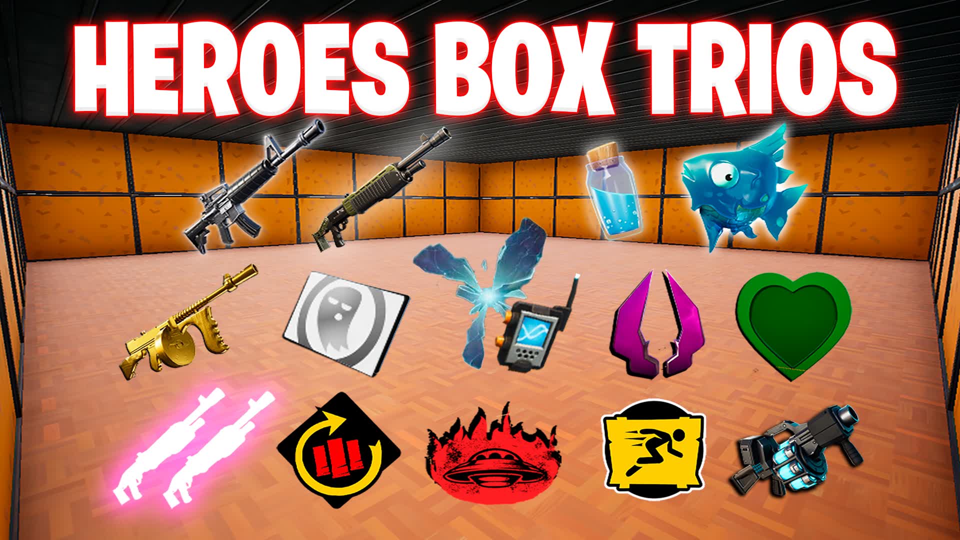 🦸‍♂️HEROES BOX TRIOS📦 [ high-maps ] – Fortnite Creative Map Code