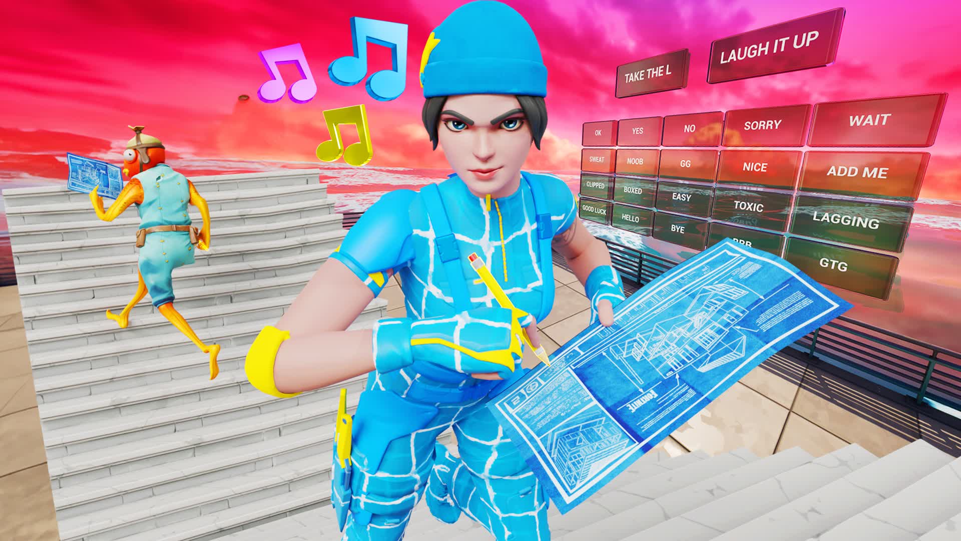 🎵 MUSIC 1V1! (0 DELAY) 🎵 [ dreik ] – Fortnite Creative Map Code
