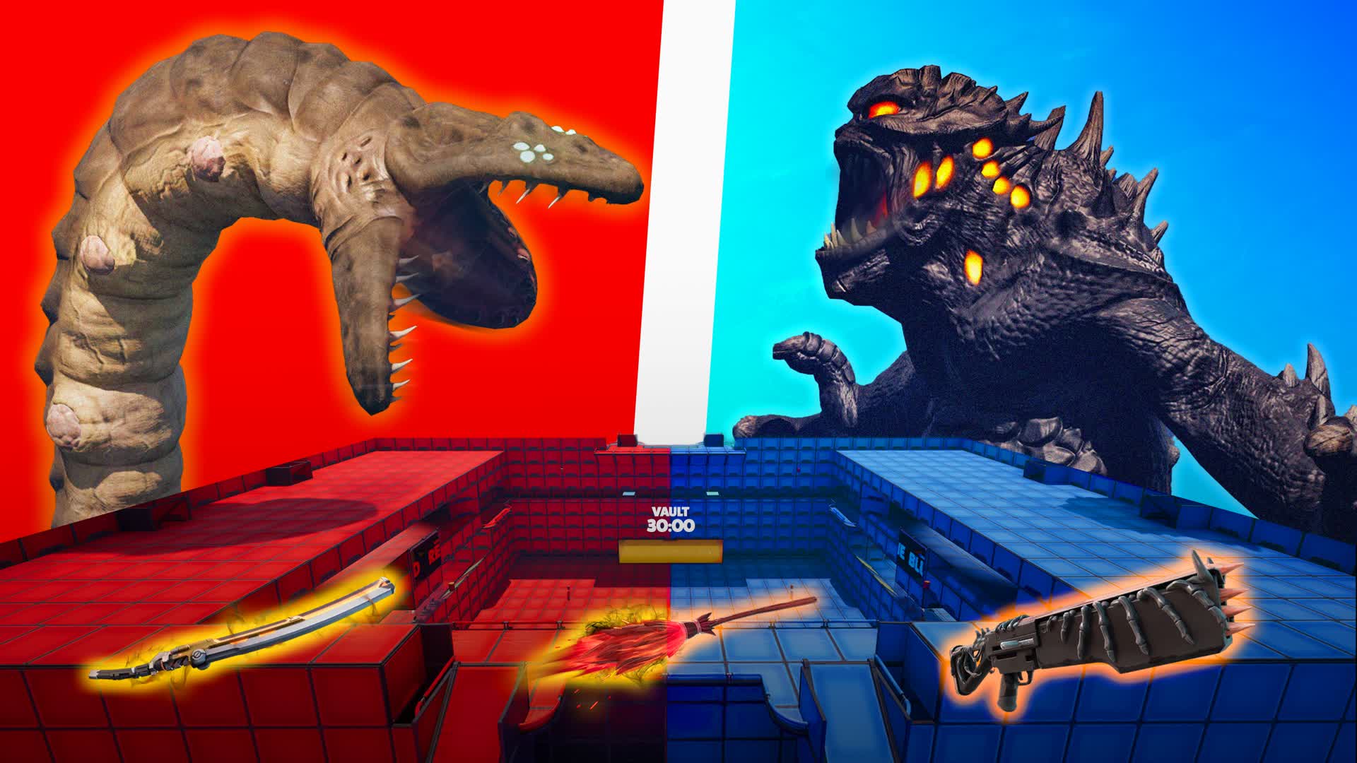 RED vs BLUE - BOSS EVENT 🆕 [ wearemassive ] – Fortnite Creative Map Code