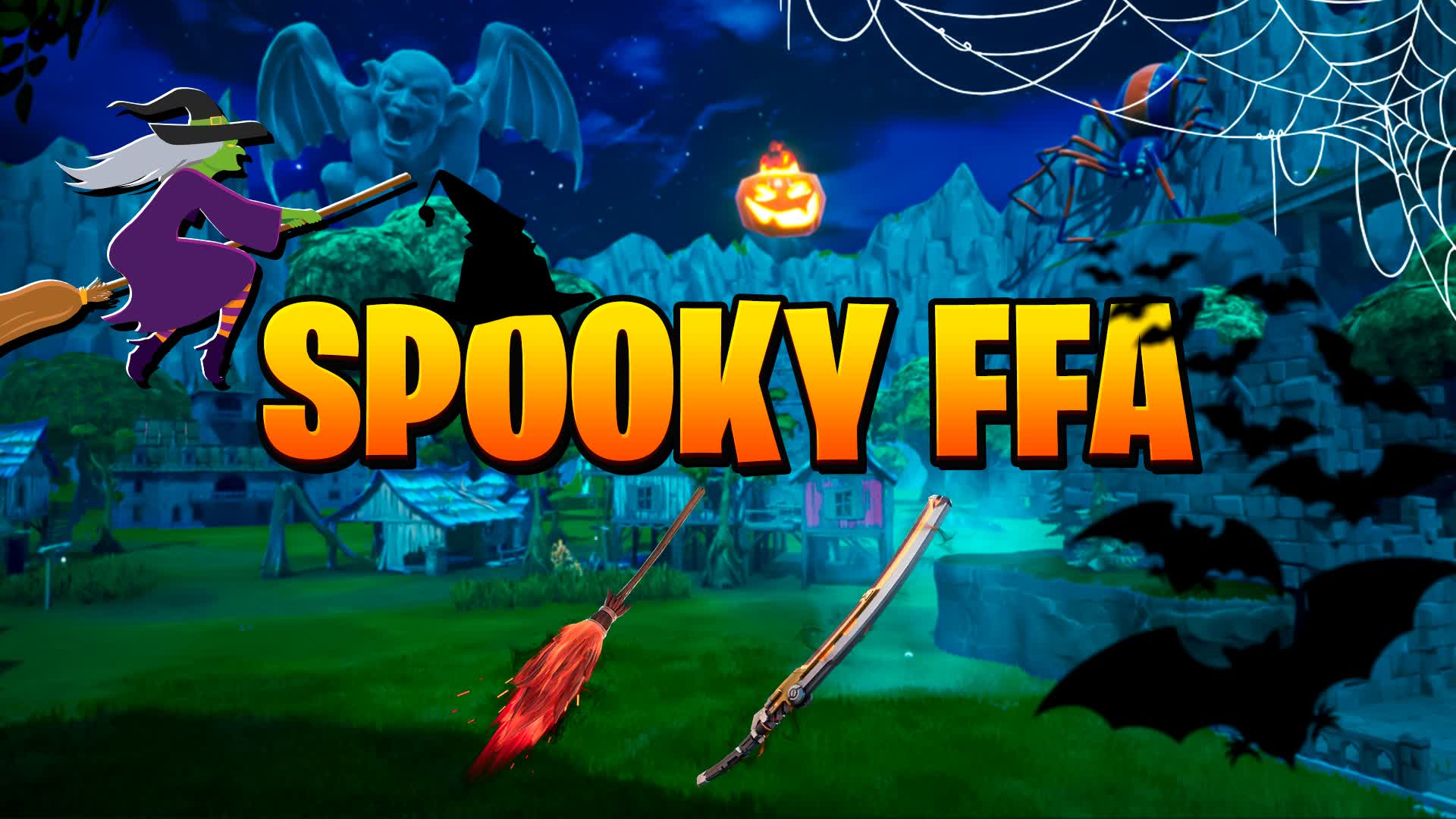🎃 SPOOKY FFA- ALL WEAPONS 👻 [ connoreo ] – Fortnite Creative Map Code