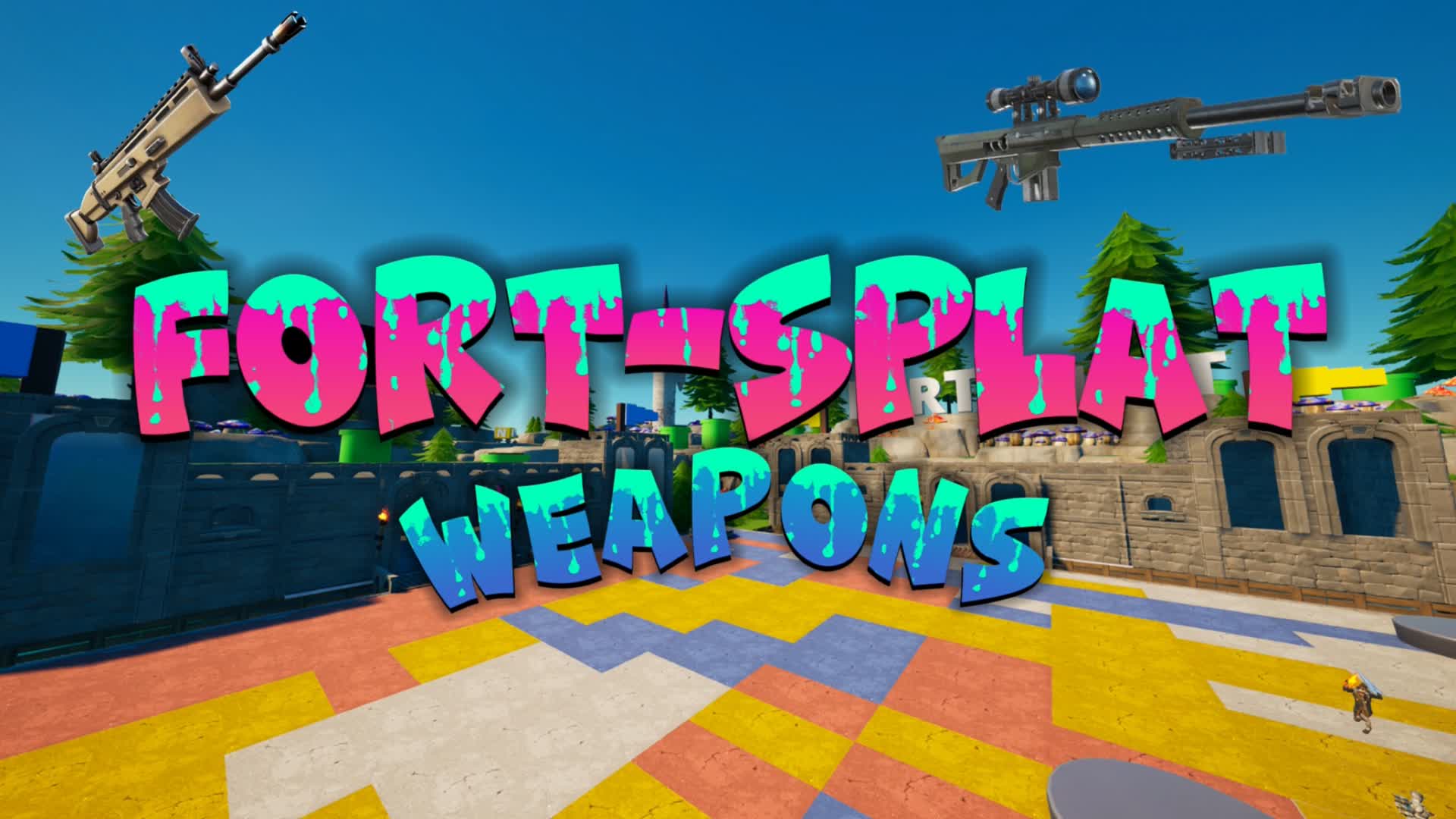 FORT-SPLAT WEAPONS [ steelnoah595 ] – Fortnite Creative Map Code