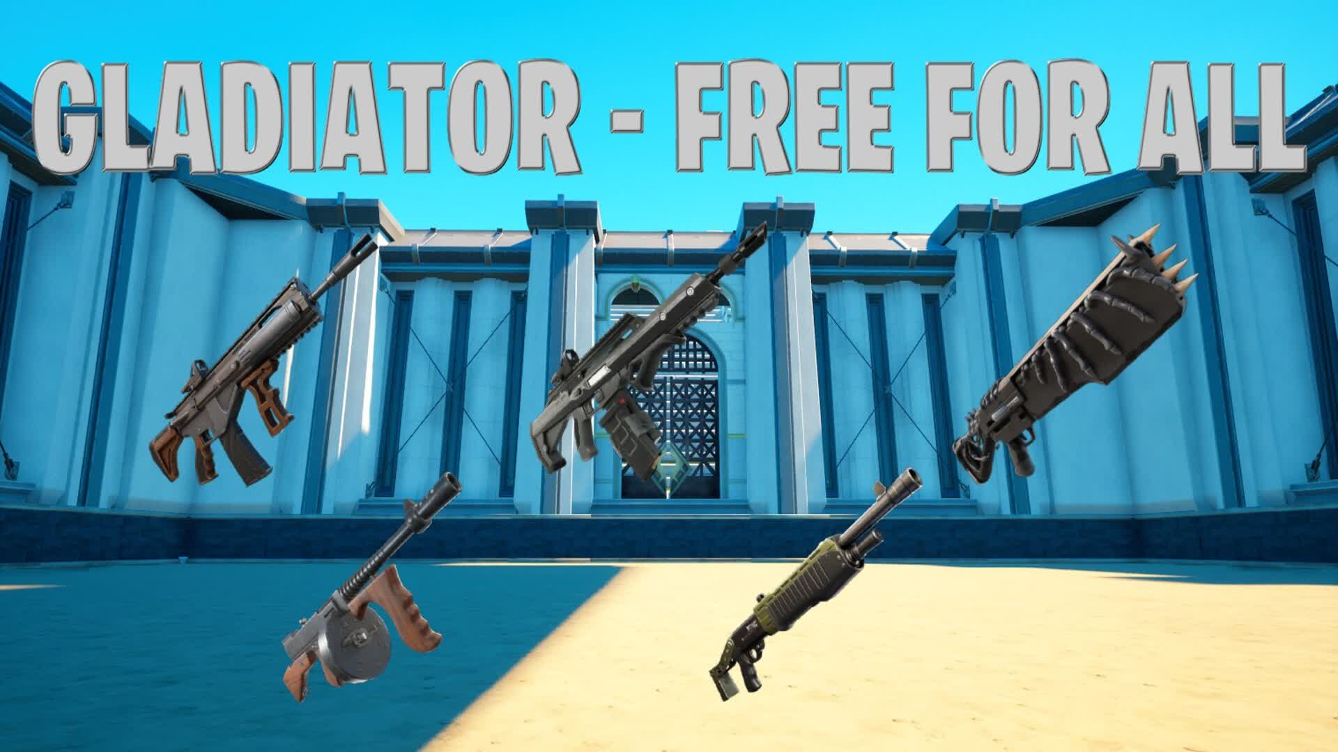 GLADIATOR ARENA - FREE FOR ALL [ fortnitedaddy ] – Fortnite Creative Map Code