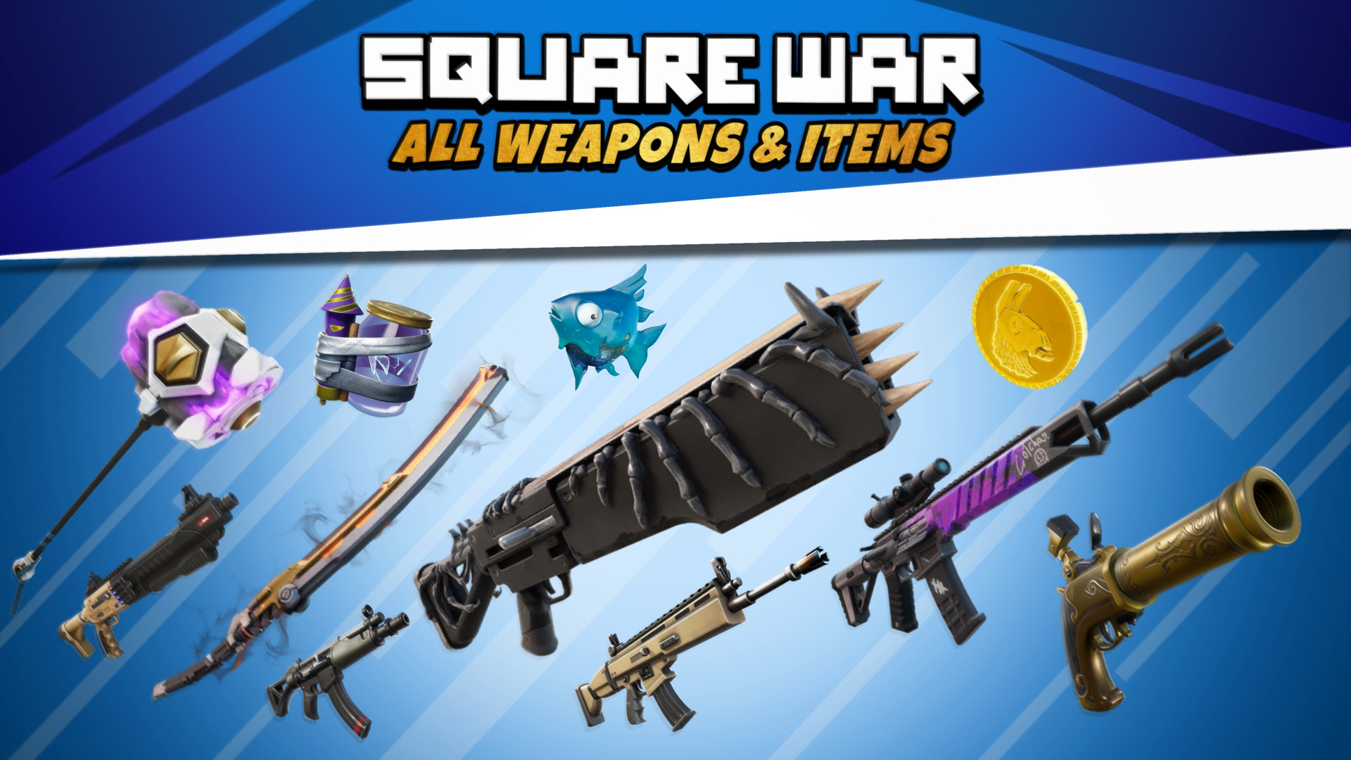 Square War All Weapons & Items! [ elecning ] – Fortnite Creative Map Code