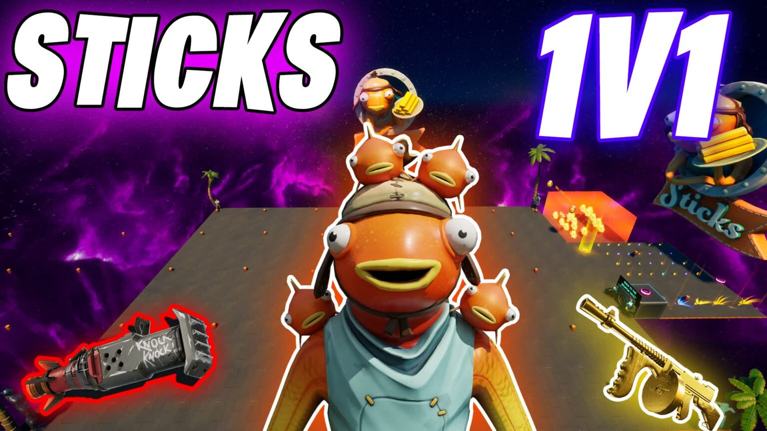 🌈Sticks 1V1🌈 [ uncle-vitalis ] – Fortnite Creative Map Code