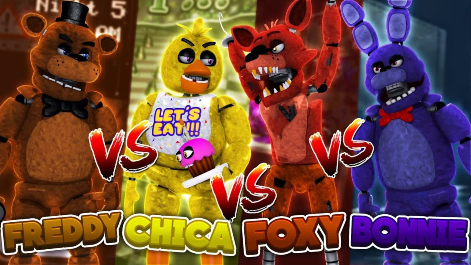 🆕 FREDDY VS BONNIE VS CHICA VS FOXY🧸🔥 [ bobabtw ] – Fortnite Creative Map Code