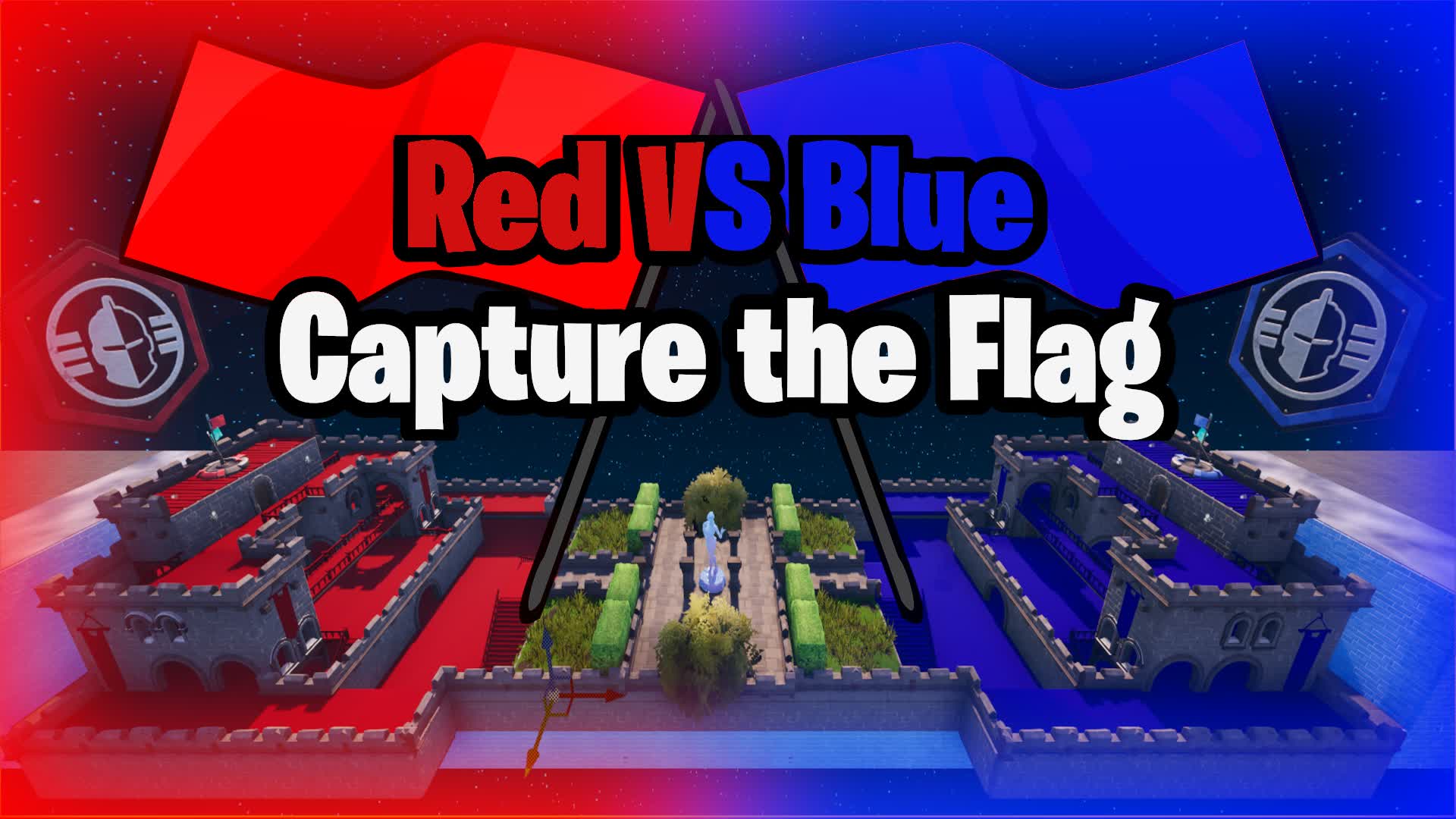 CRAZY RED 🔴 VS BLUE 🔵 CAPTURE THE FLAG [ patricklul ] – Fortnite Creative Map Code