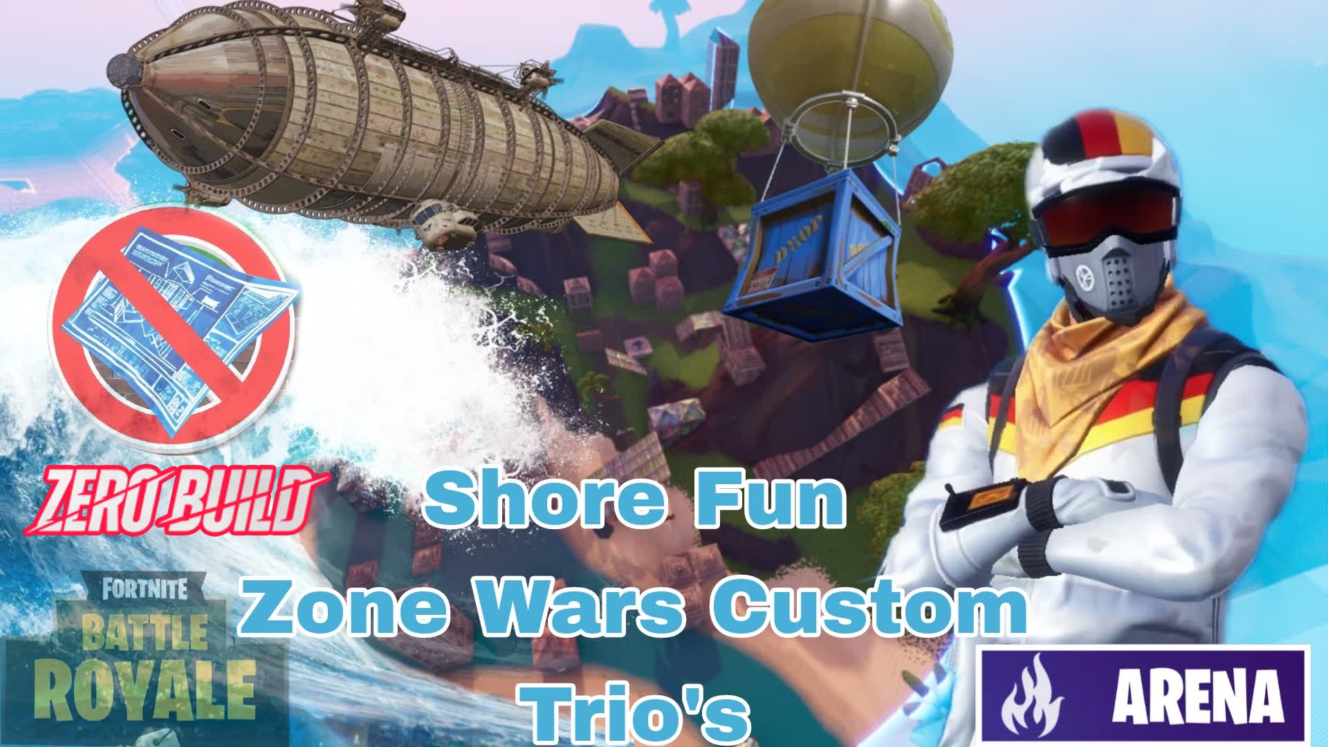 Shore Fun ZoneWars Custom Trio ZeroBuild [ cl91 ] – Fortnite Creative Map Code