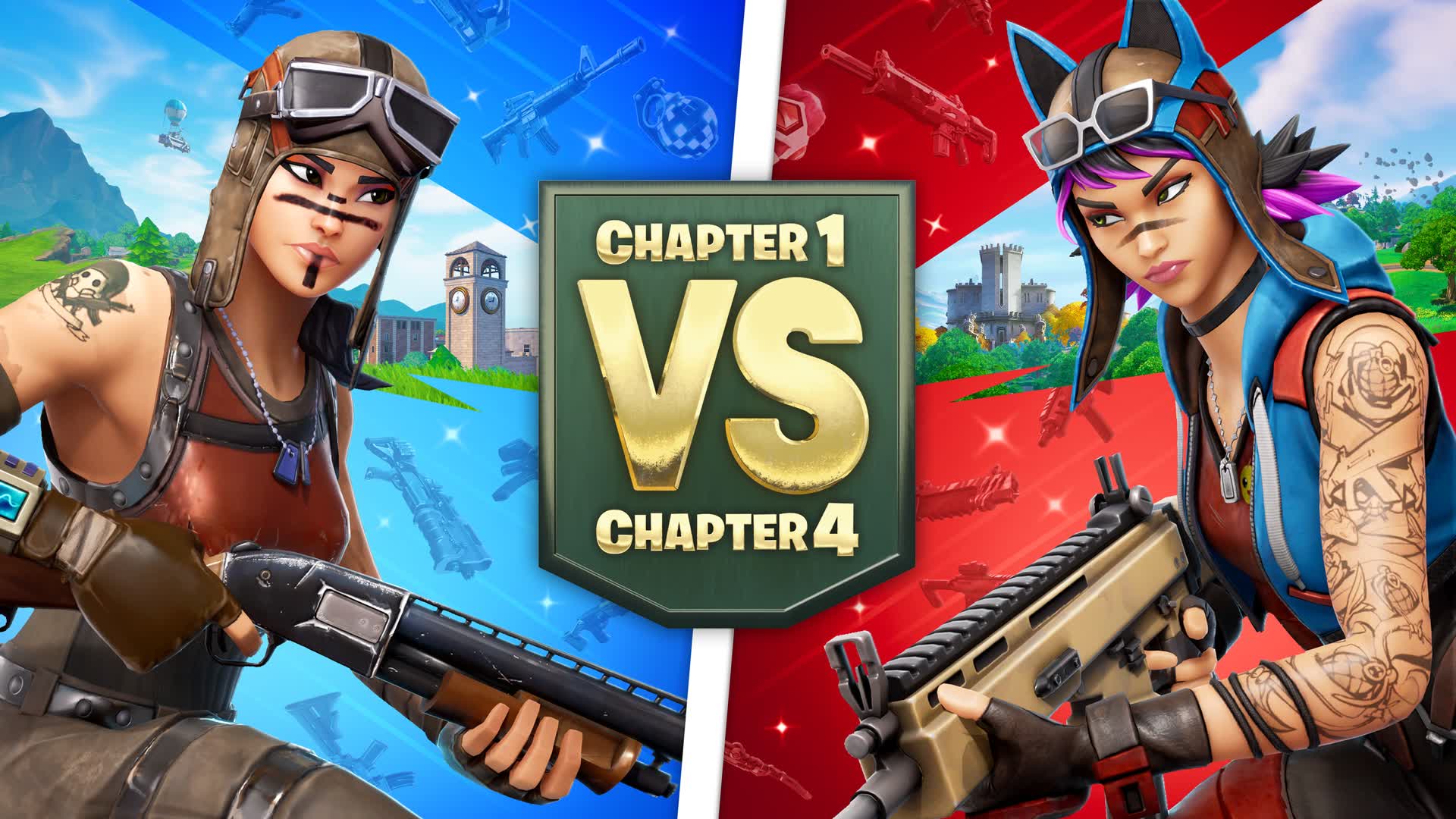 Chapter 1 VS Chapter 4 [ denni ] – Fortnite Creative Map Code