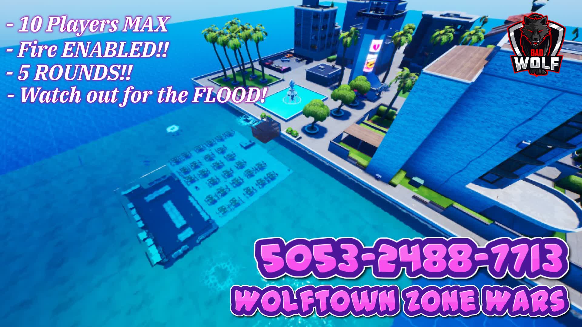 WolfTown Zone Wars [ badwolfpro1 ] – Fortnite Creative Map Code