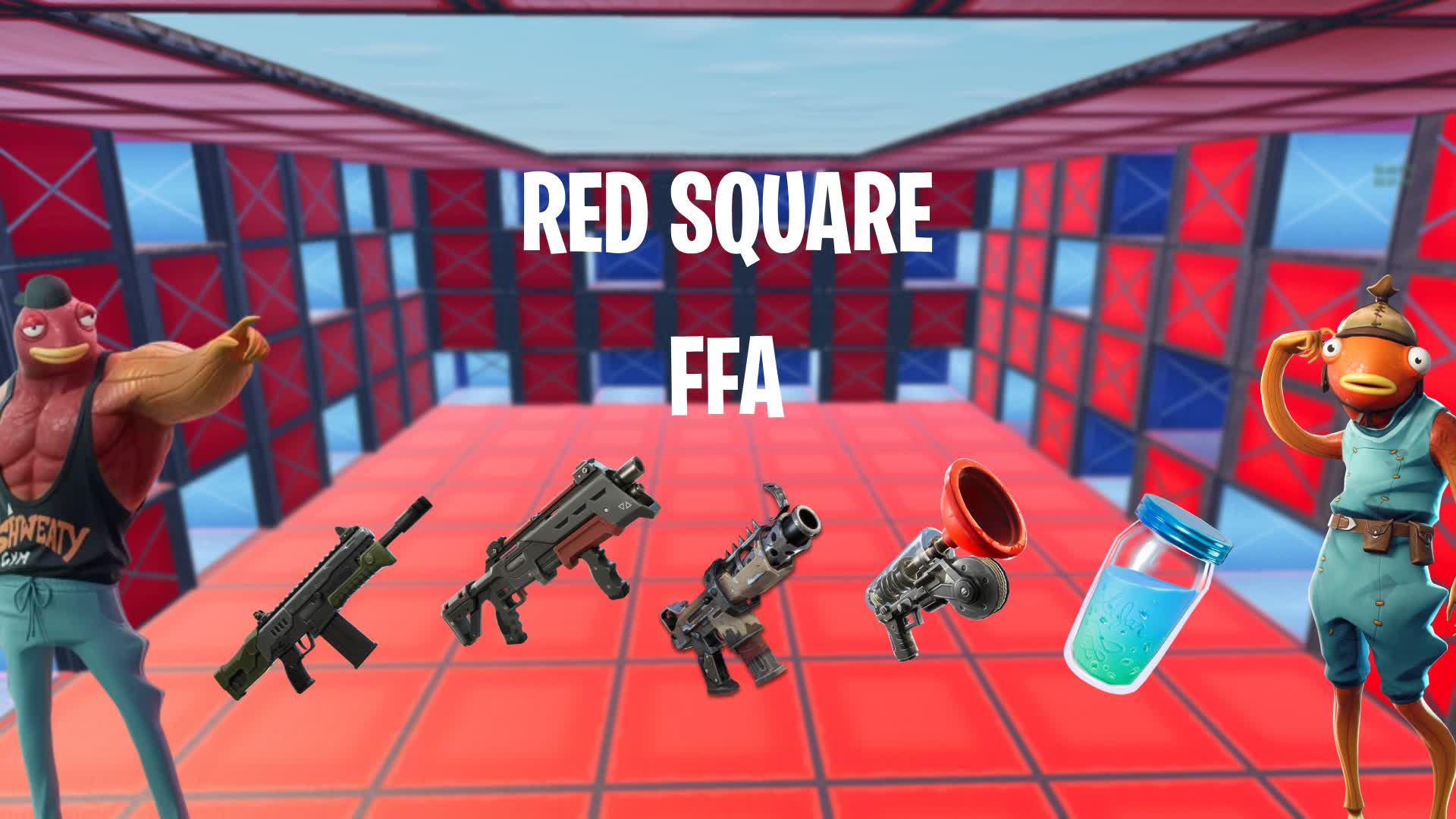 RED SQUARE FFA [ jeaner ] – Fortnite Creative Map Code