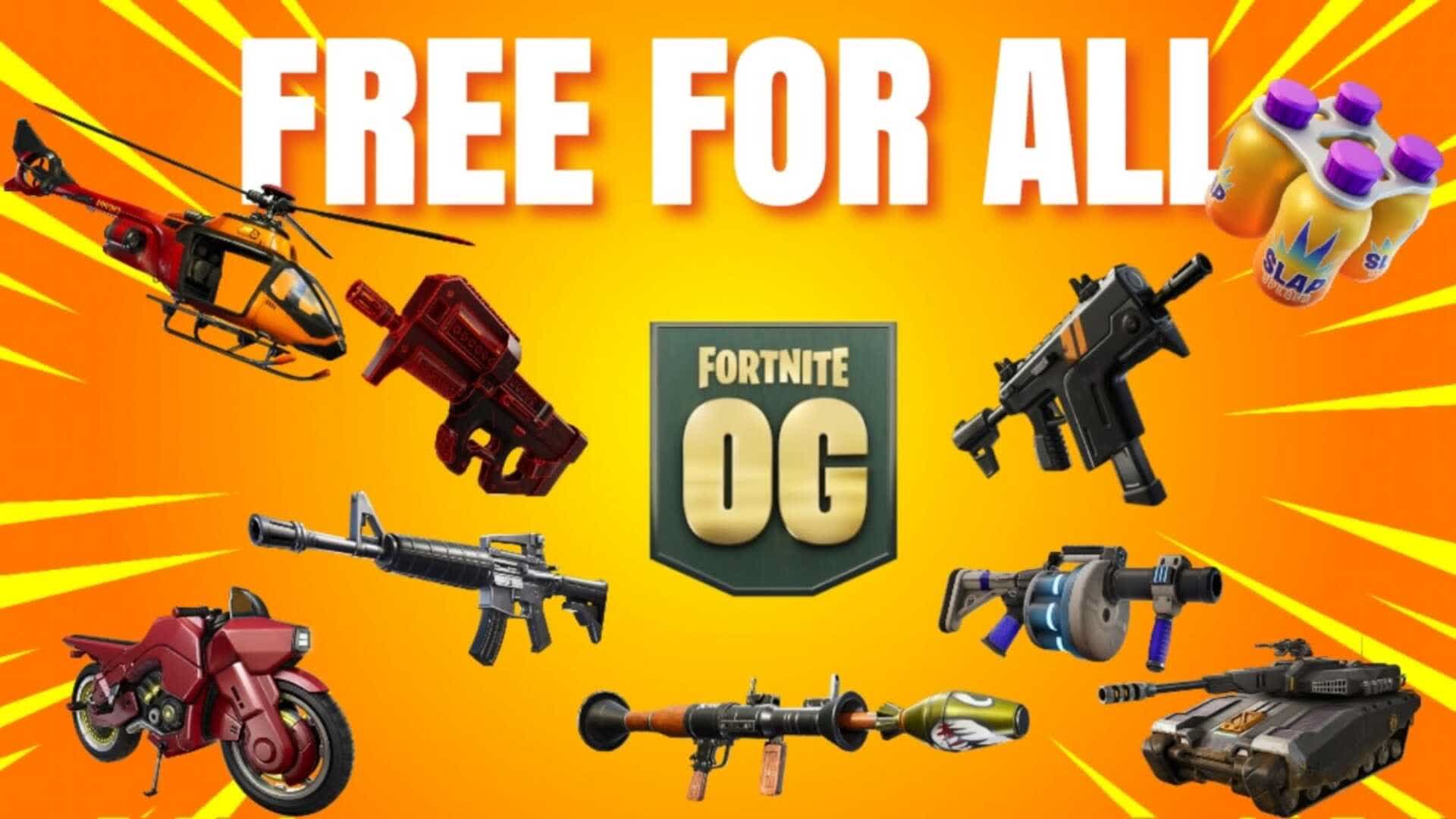 💯 SEASON 1 💯 FREE FOR ALL [ asom ] – Fortnite Creative Map Code