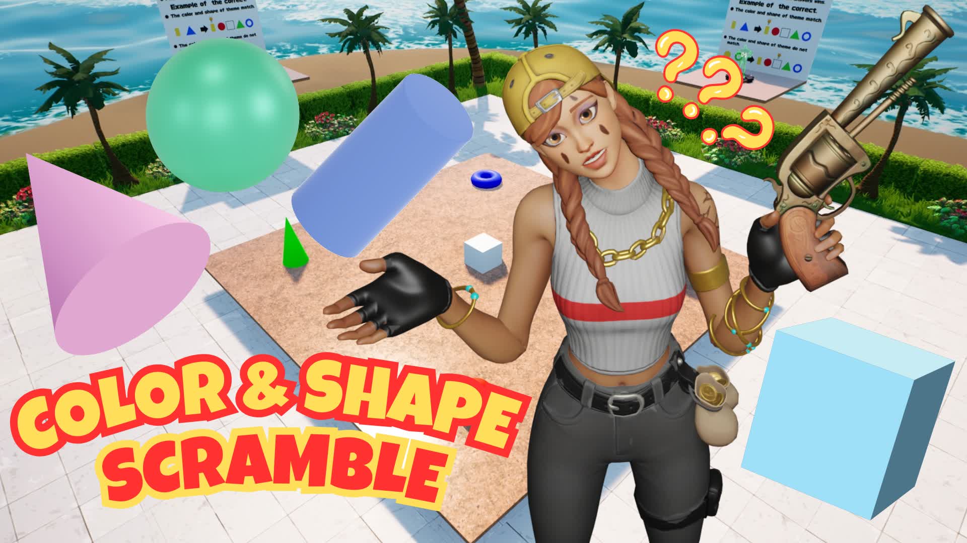 🔴Color & Shape Scramble🟨 [ chunky_jp ] – Fortnite Creative Map Code